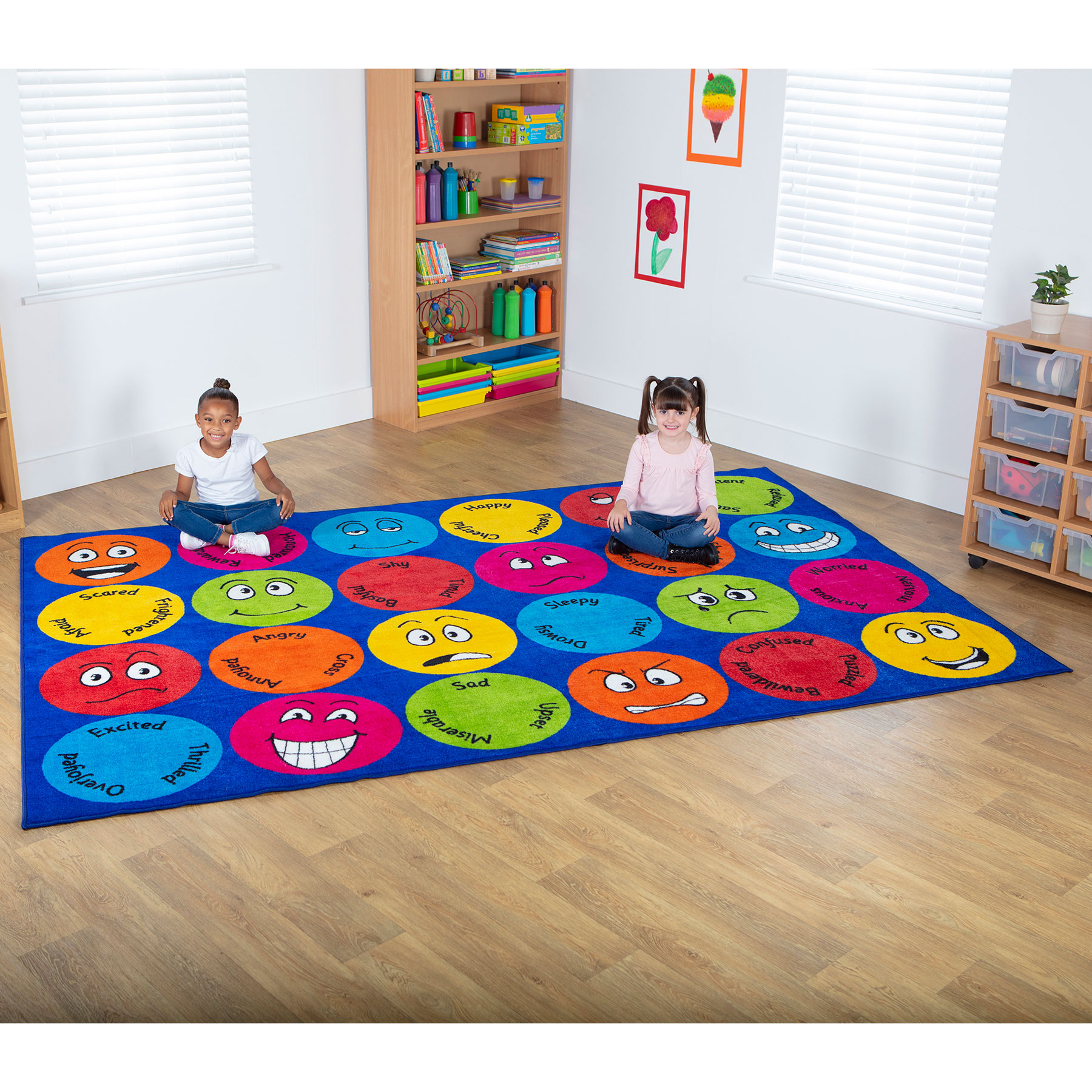 Emotions™ Interactive Rectangular Placement Carpet | theClassroom.co