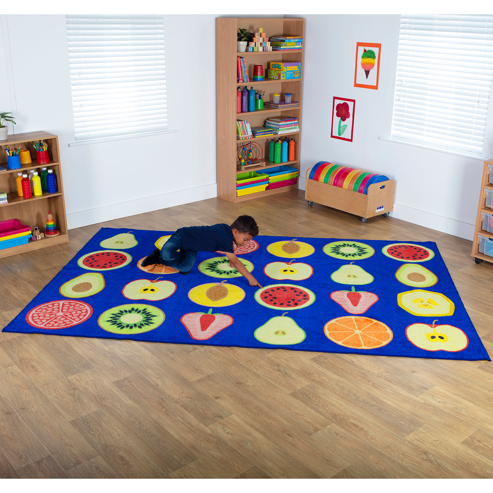 Fruit Rectangular Classroom Placement Carpet | theClassroom.co