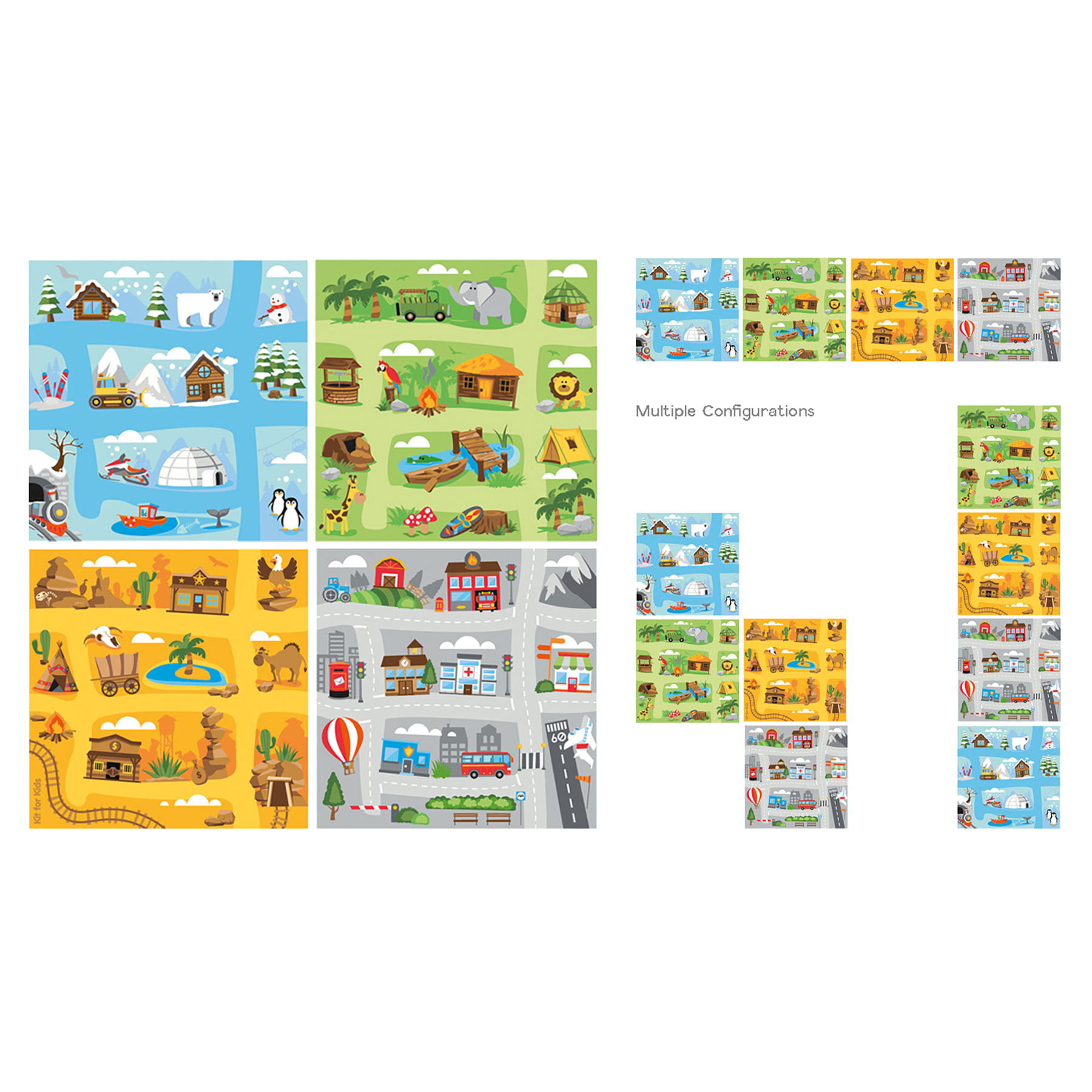 Small World Road Map Set 2 Indoor / Outdoor Carpets | theClassroom.co