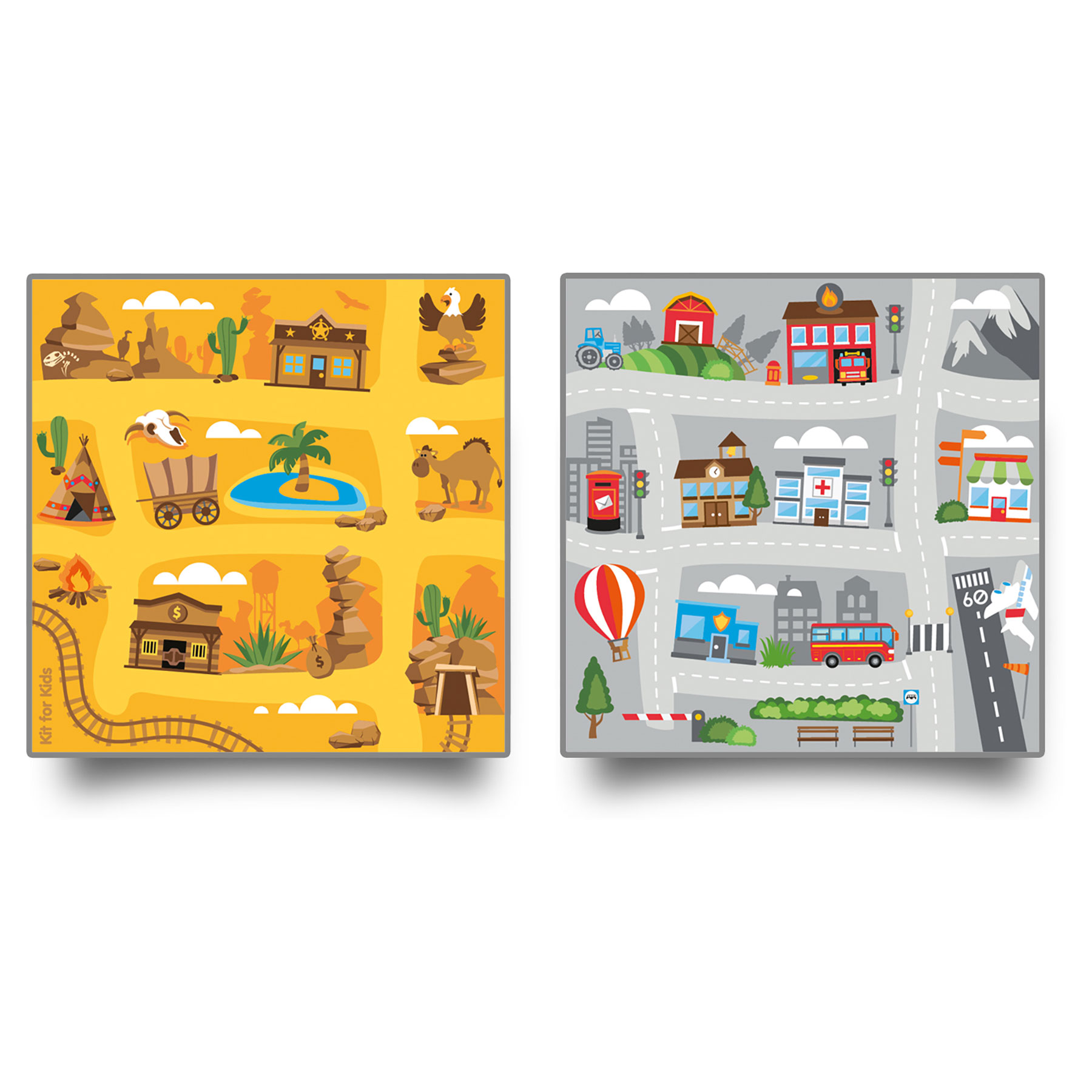 Small World Road Map Set 2 Indoor / Outdoor Carpets | theClassroom.co