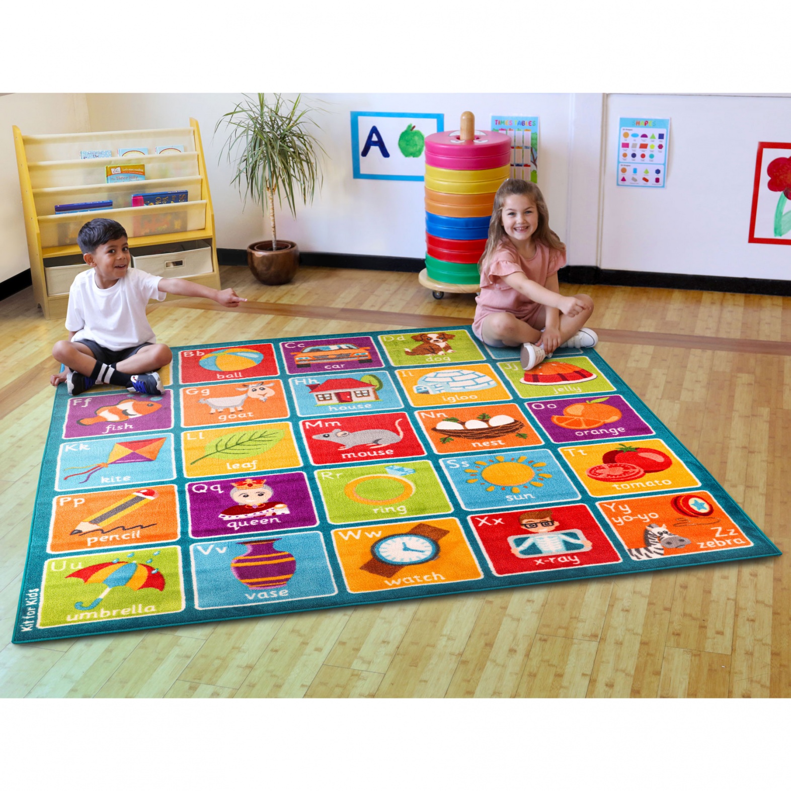 Square Alphabet Carpet