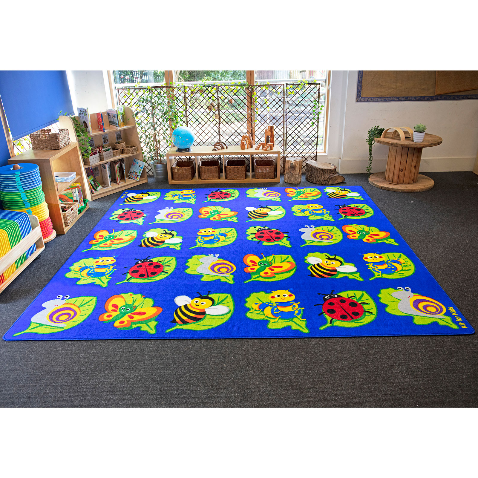 Back to Nature™ Large Square Bug Placement Carpet | theClassroom.co