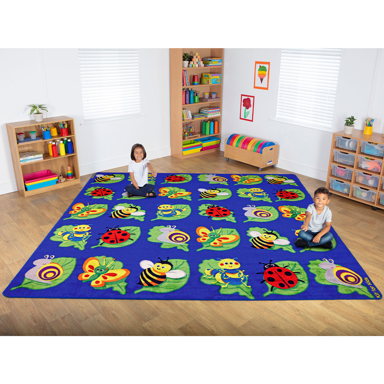 Back to Nature™ Large Square Bug Placement Carpet | theClassroom.co
