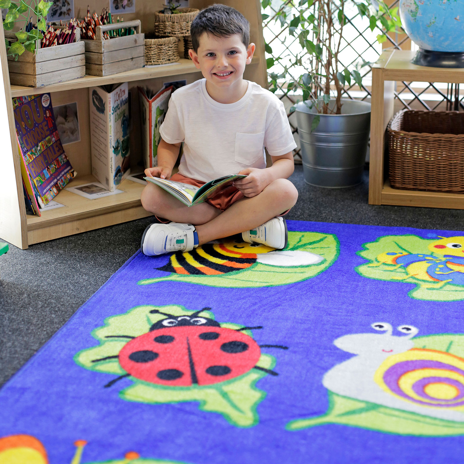 Back to Nature™ Large Square Bug Placement Carpet | theClassroom.co