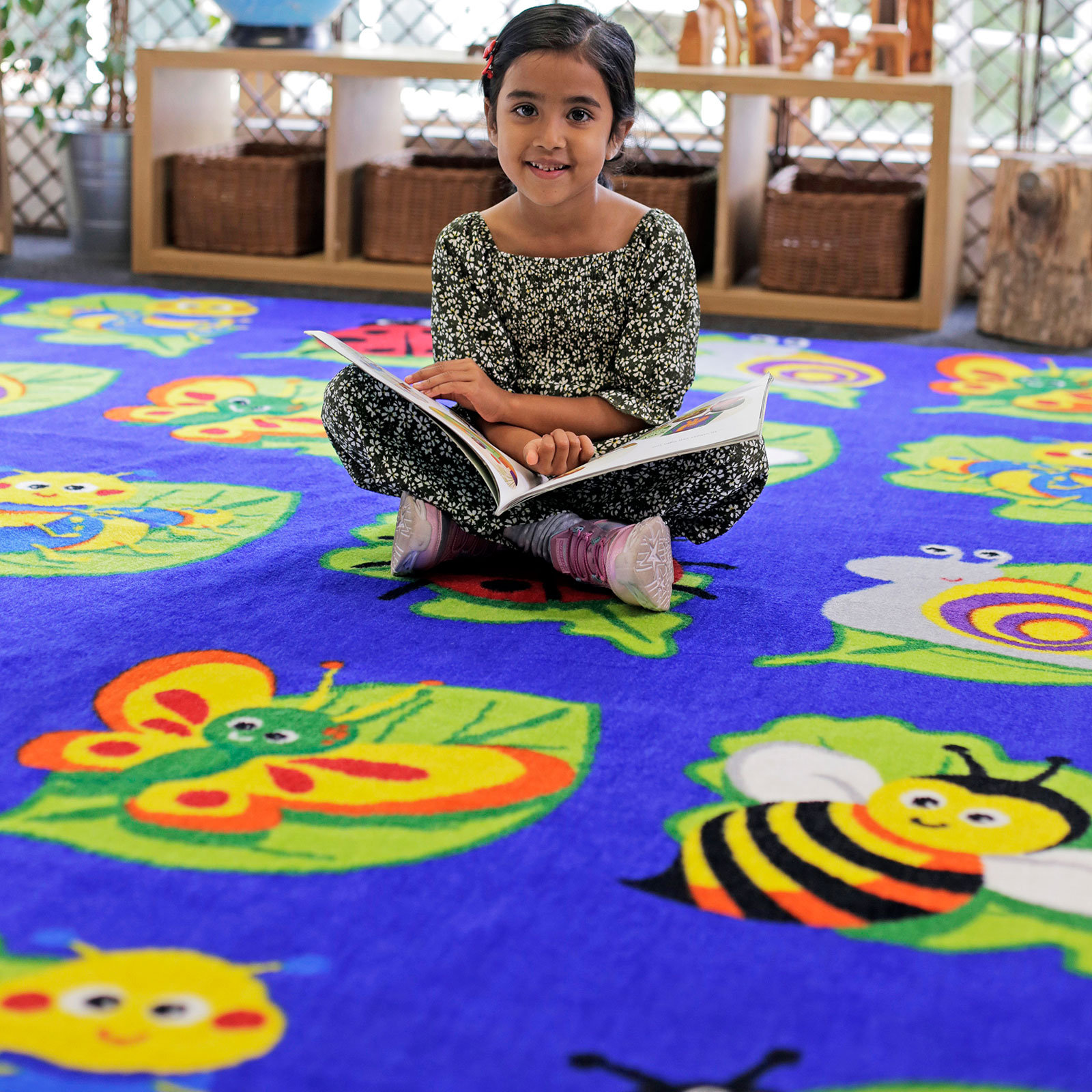Back to Nature™ Large Square Bug Placement Carpet | theClassroom.co