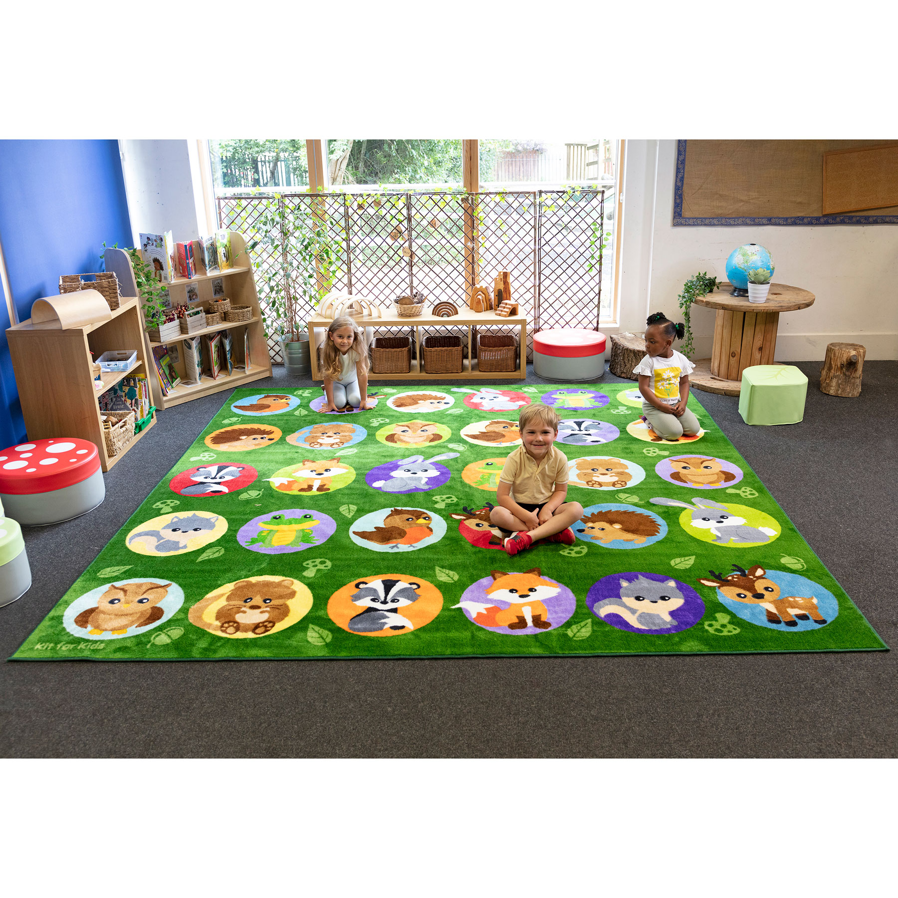 Woodland Animal Placement Carpet | theClassroom.co