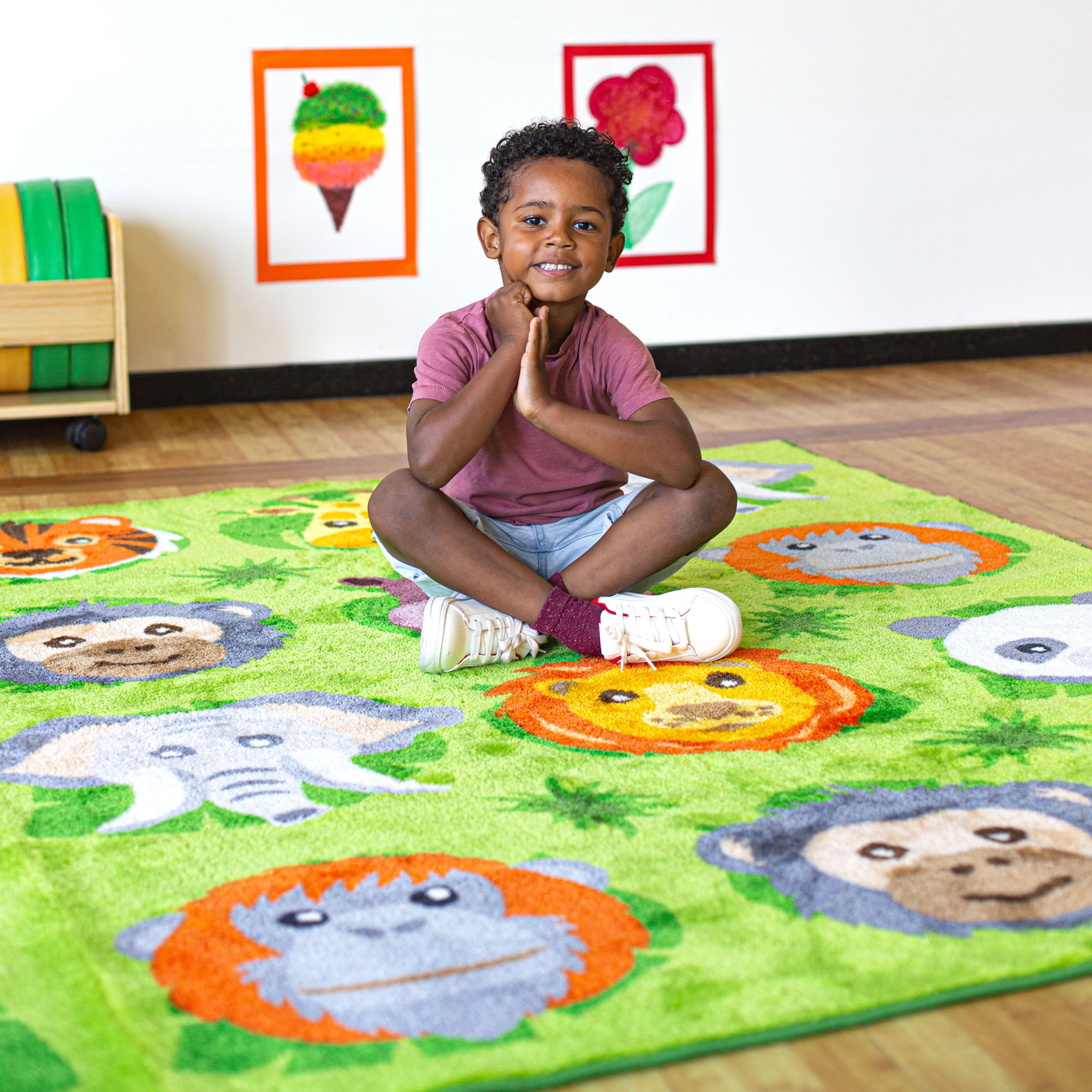 Zoo Conservation Rectangular Carpet | theClassroom.co