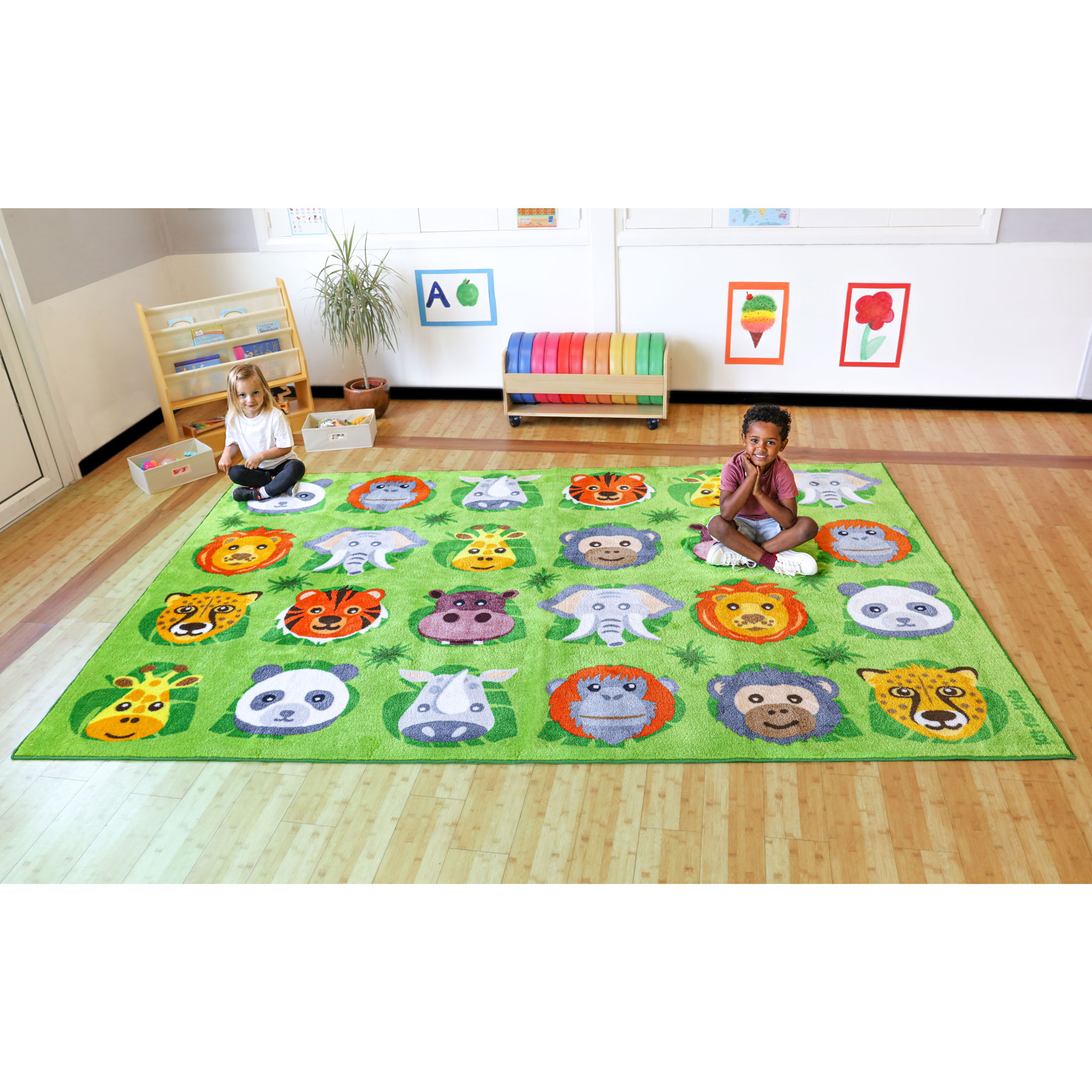 Zoo Conservation Rectangular Carpet | theClassroom.co