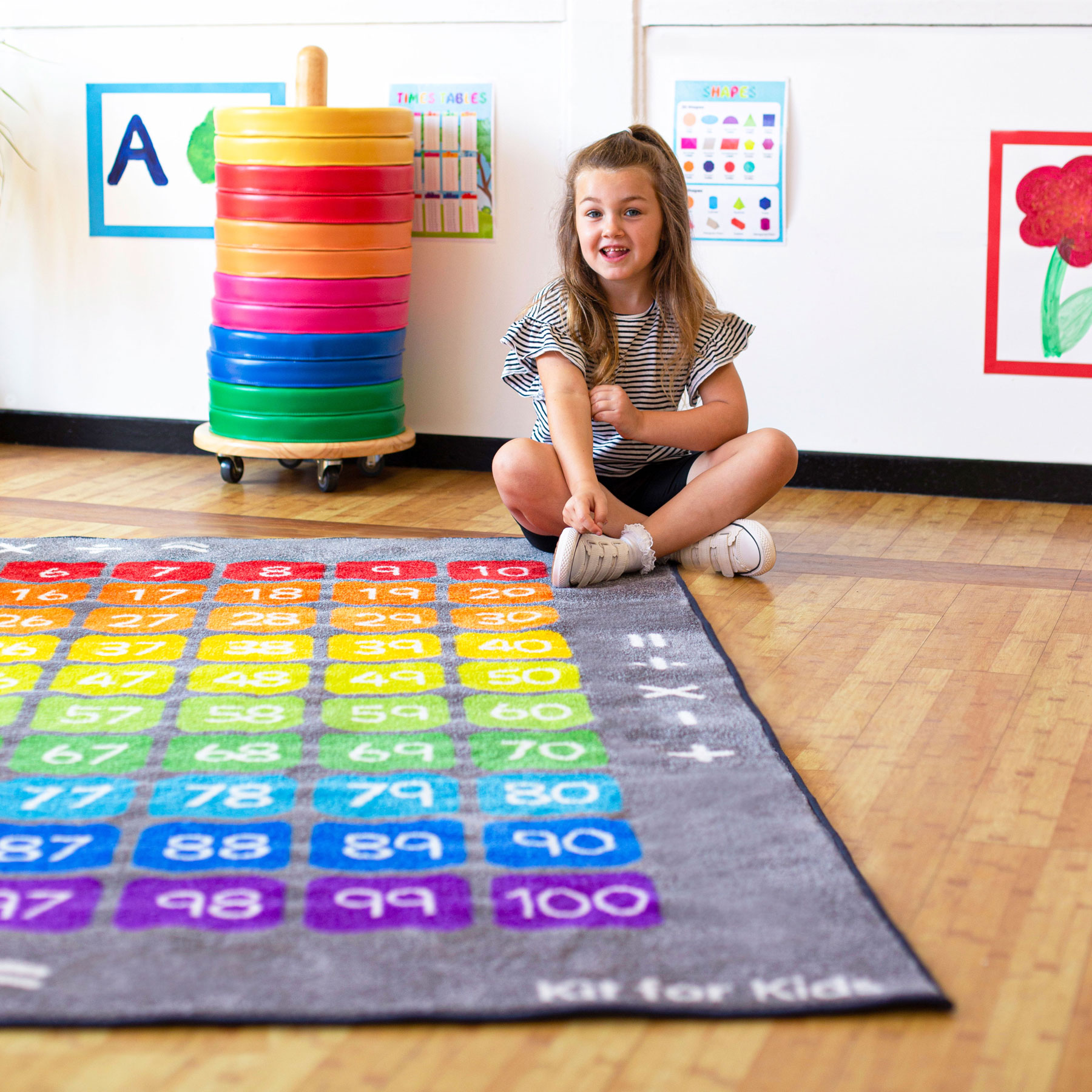 100 Square Counting Grid Carpet | theClassroom.co