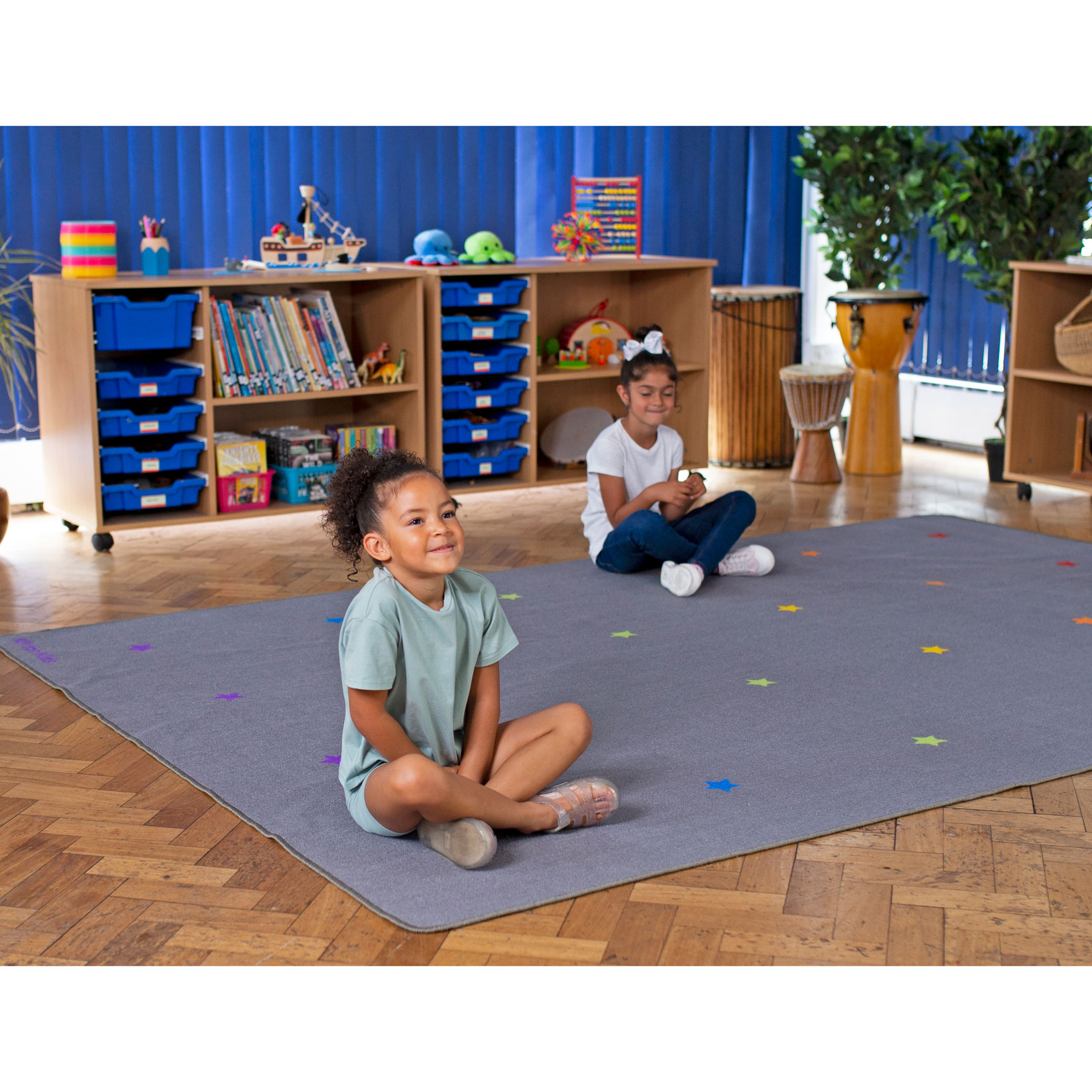 Essentials Rainbow Stars Carpet | theClassroom.co
