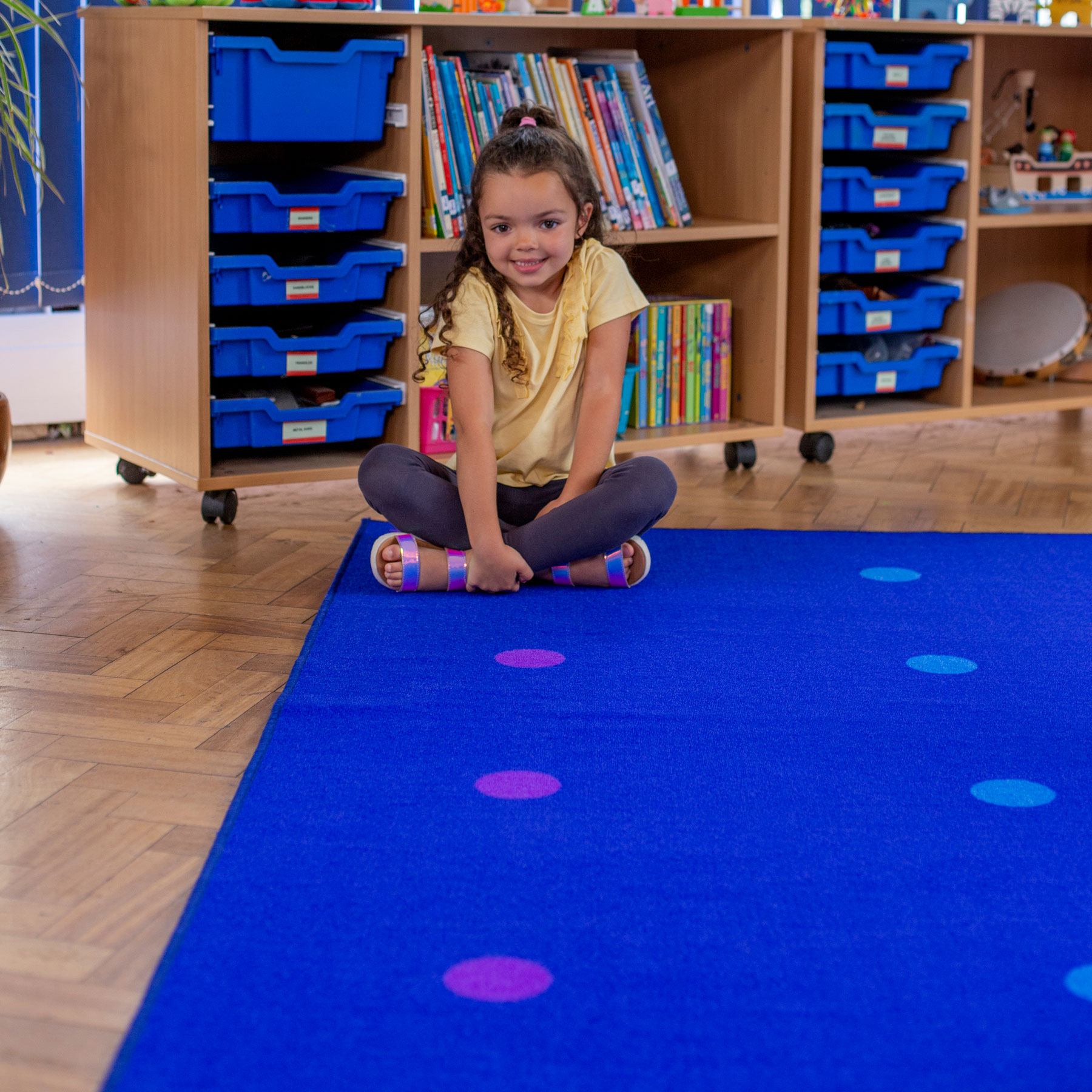 Essentials Rainbow Spots Carpet | theClassroom.co