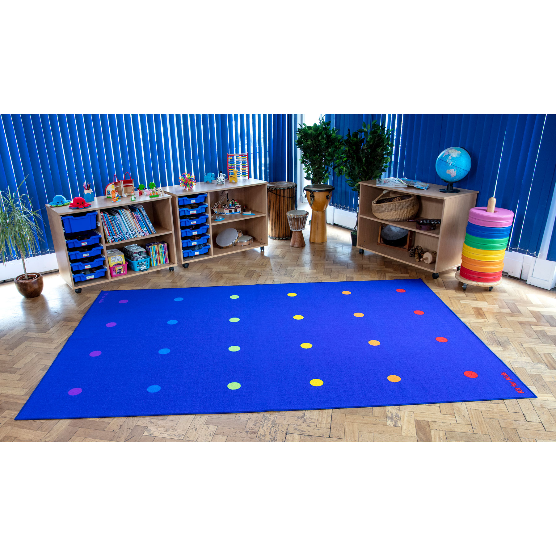 Essentials Rainbow Spots Carpet | theClassroom.co