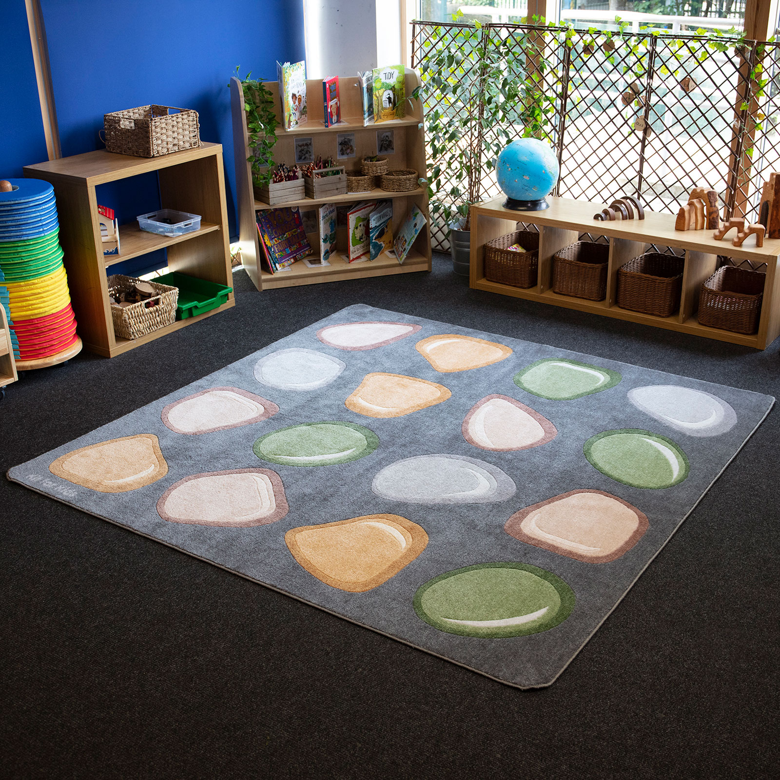 Natural World™ Carved Pebble Placement Carpet | theClassroom.co