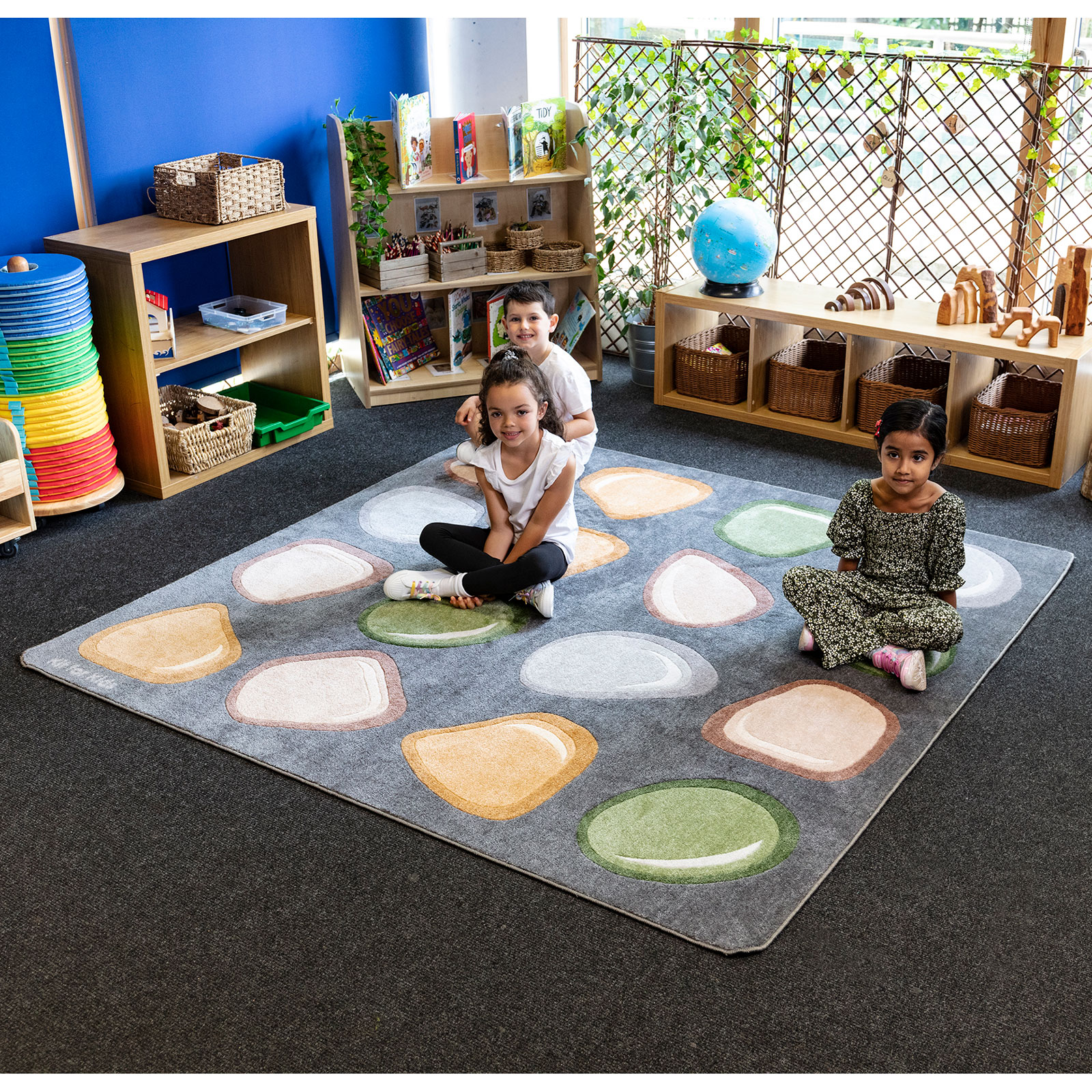 Natural World™ Carved Pebble Placement Carpet | theClassroom.co