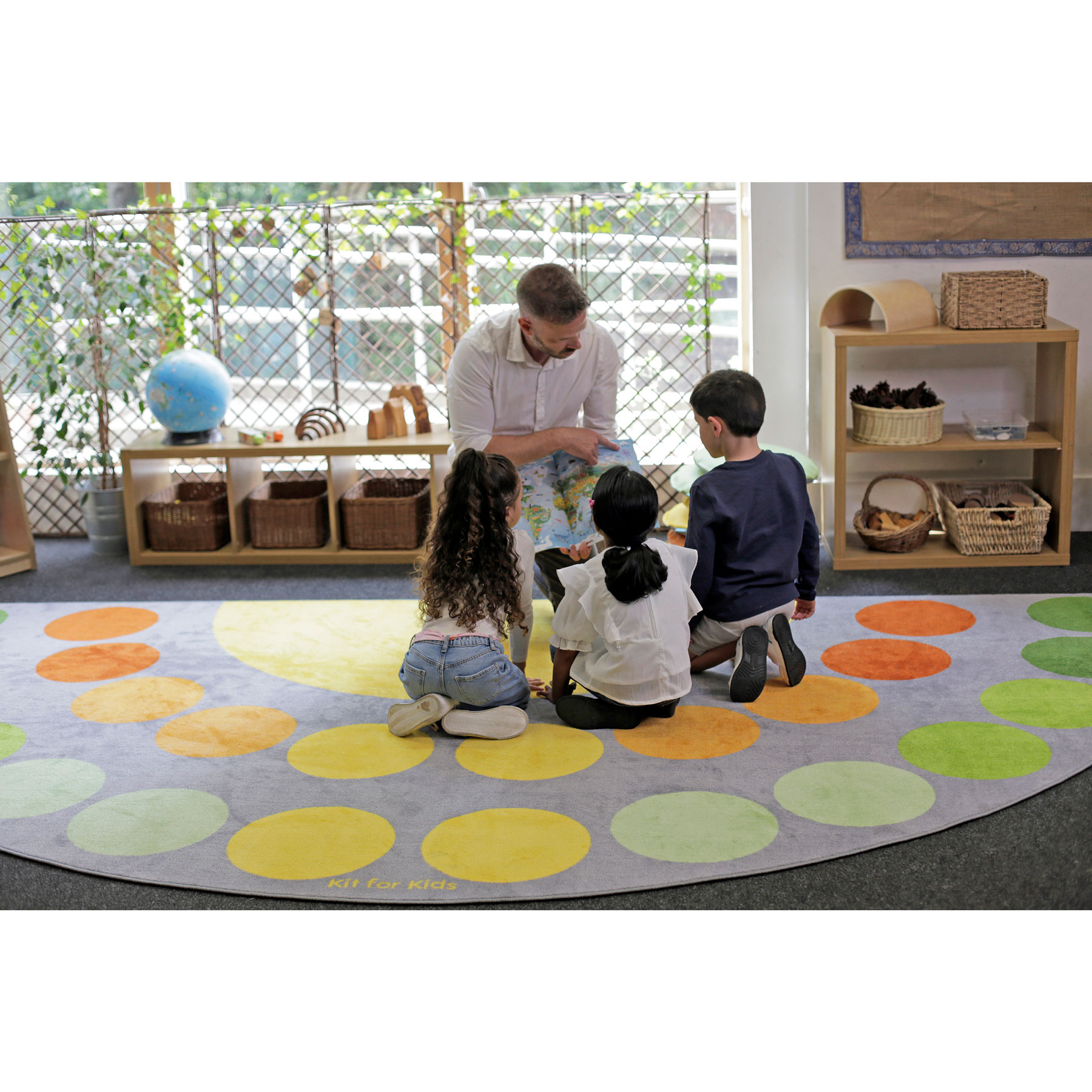Safari Large Semi-Circle Carpet | theClassroom.co
