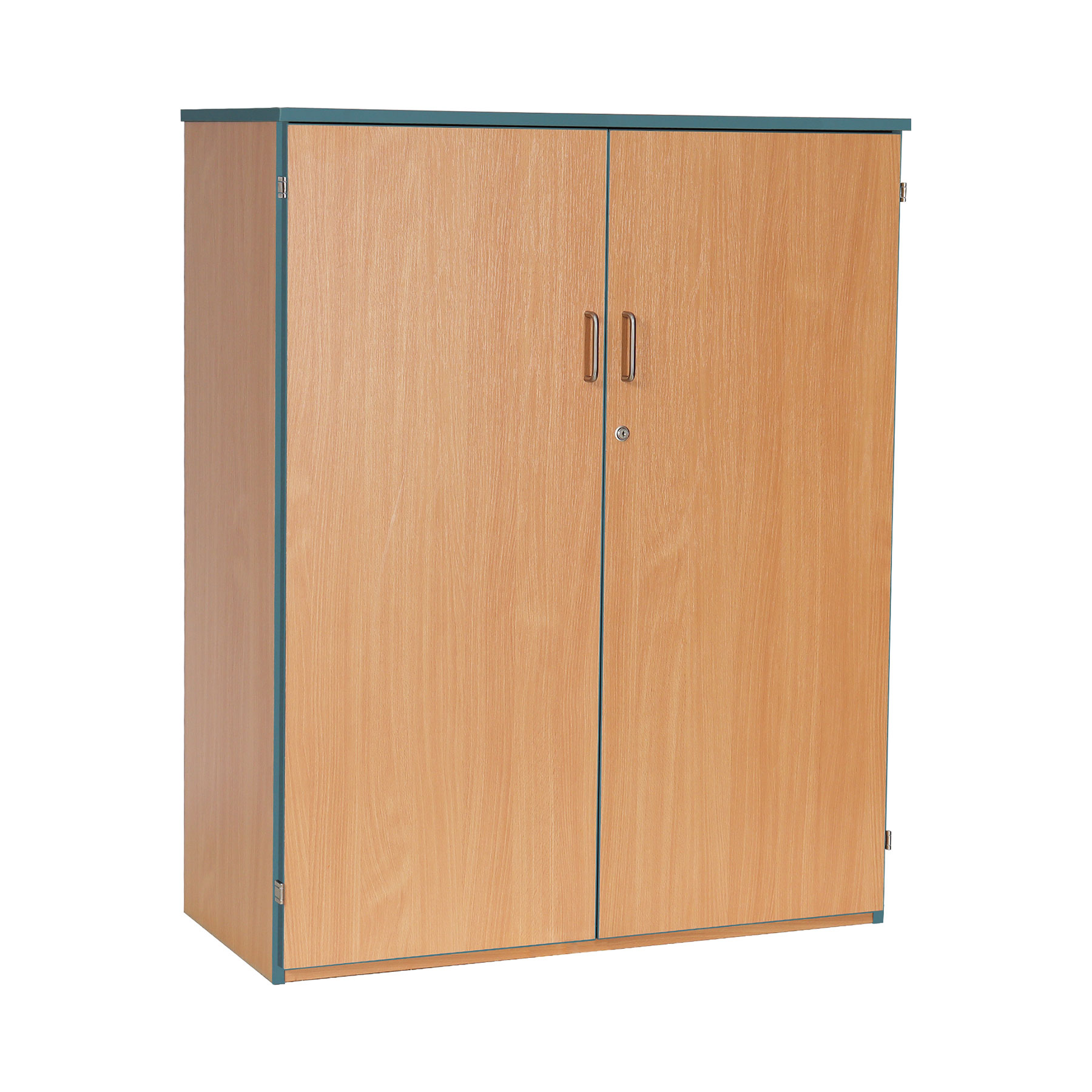 Lockable Cupboard with 3 Shelves & Metal Blue Edging (1250H ...