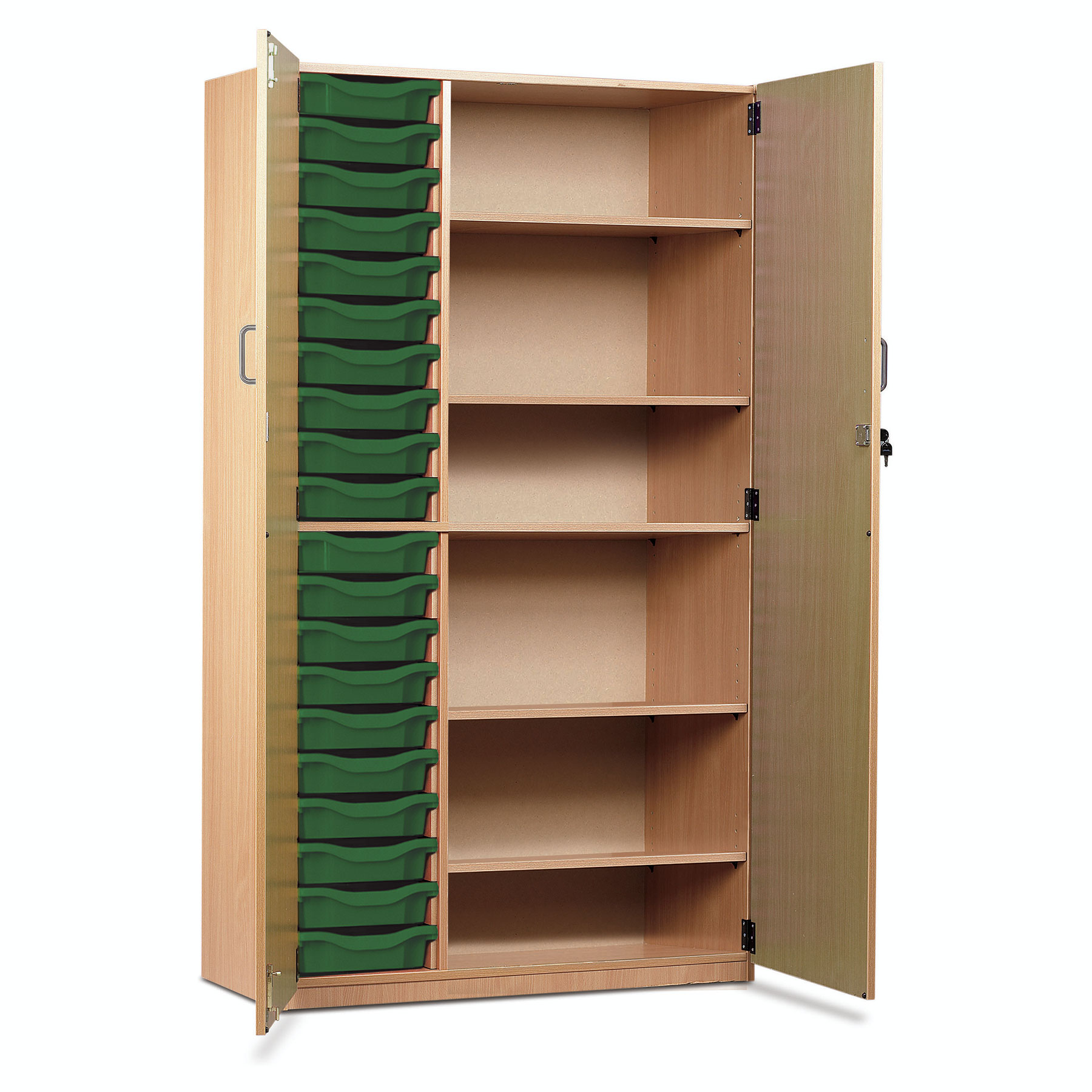 Monarch 20 Single Tray Cupboard with Shelves + Locking Doors