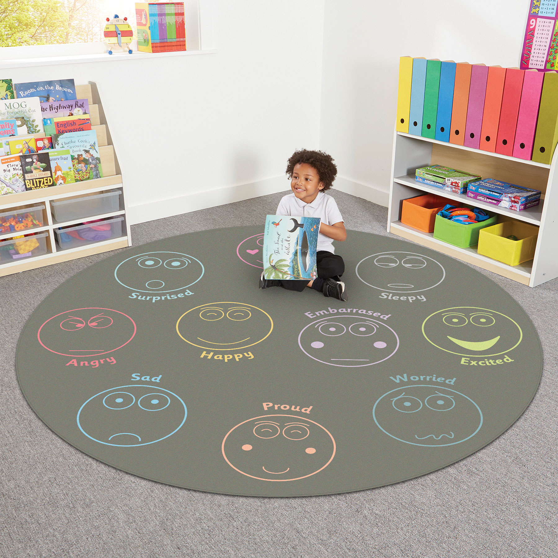 Classroom Emotions Round Rug | theClassroom.co