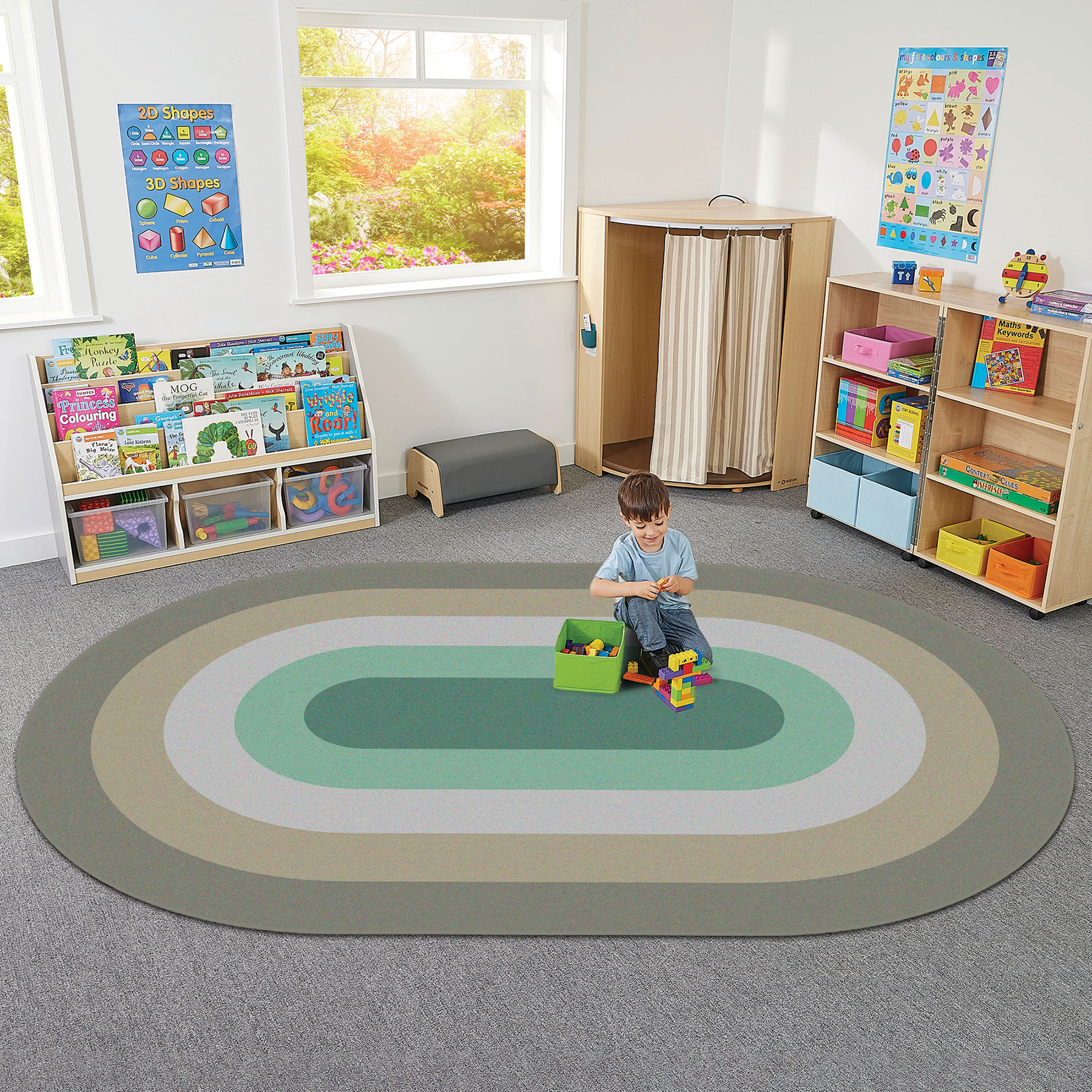 Classroom Oval Runway Scandi Rug | theClassroom.co