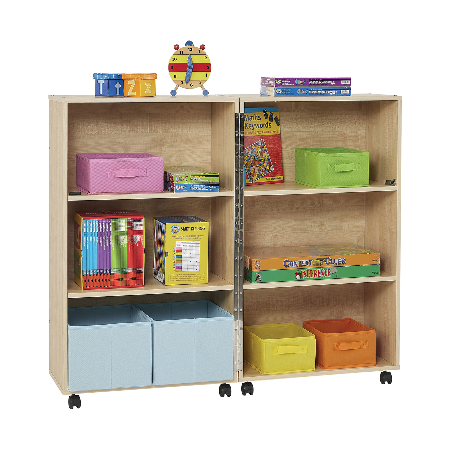Maple Mobile Fold Away Bookcase | theClassroom.co