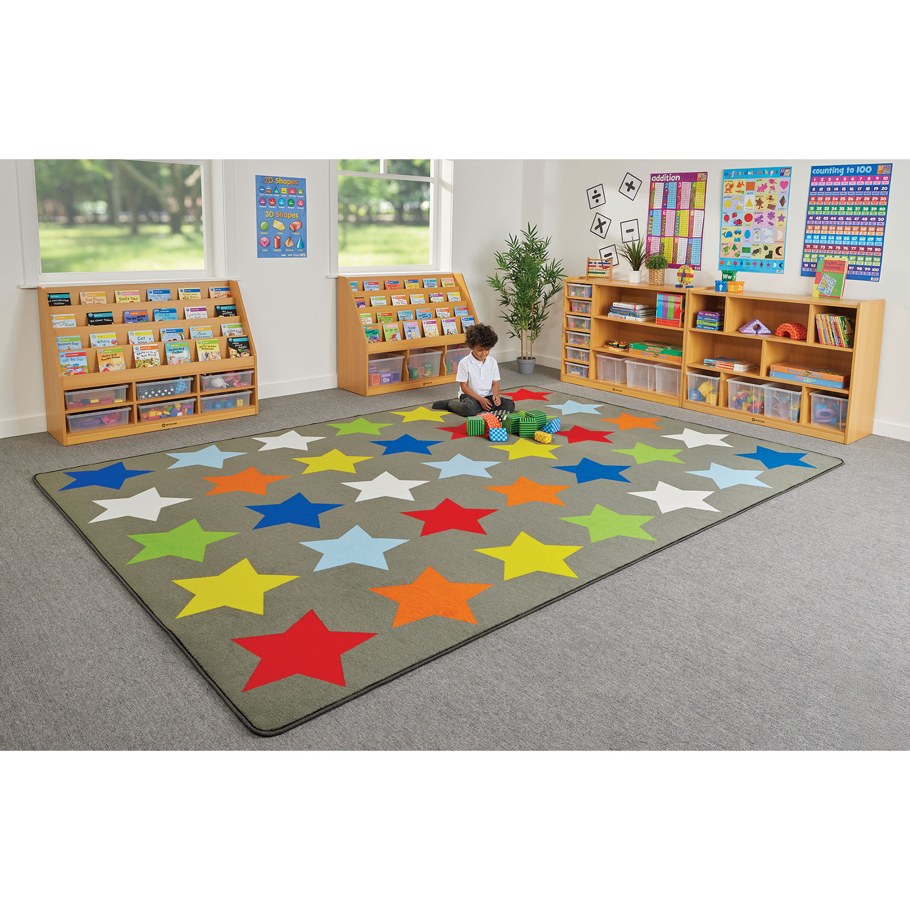 Sitting Stars Learning Rug | theClassroom.co