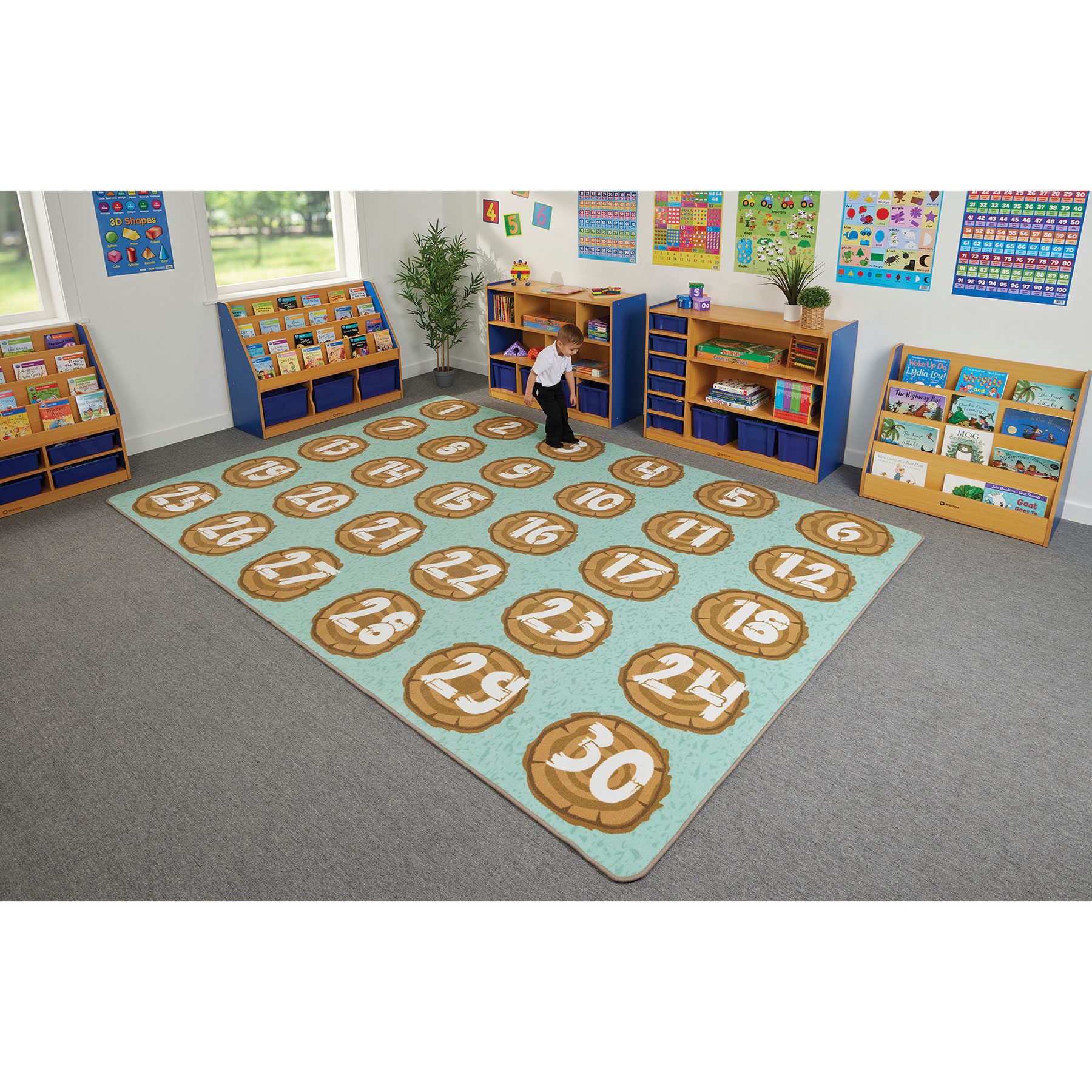 Number Logs Learning Rug | theClassroom.co
