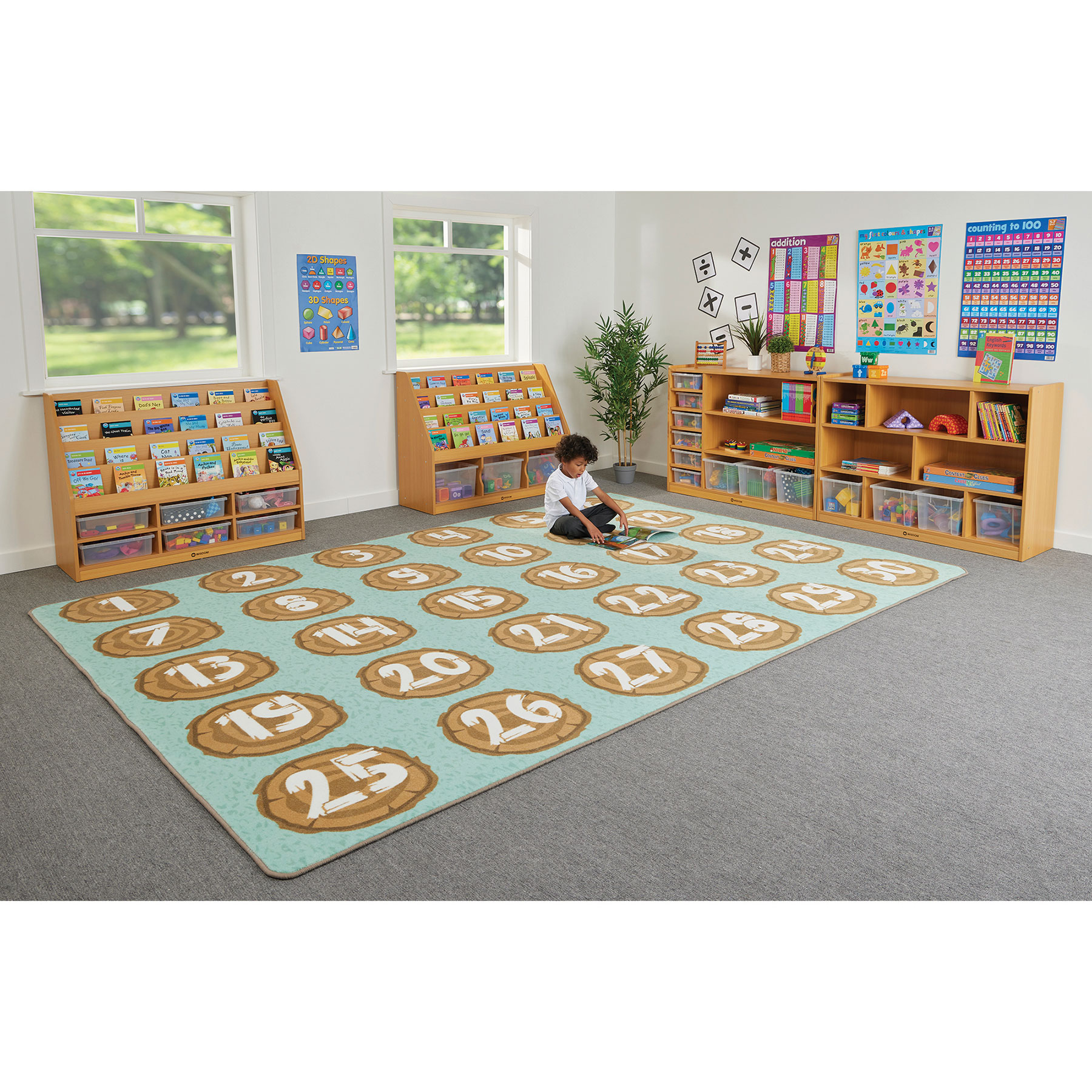 Number Logs Learning Rug | theClassroom.co