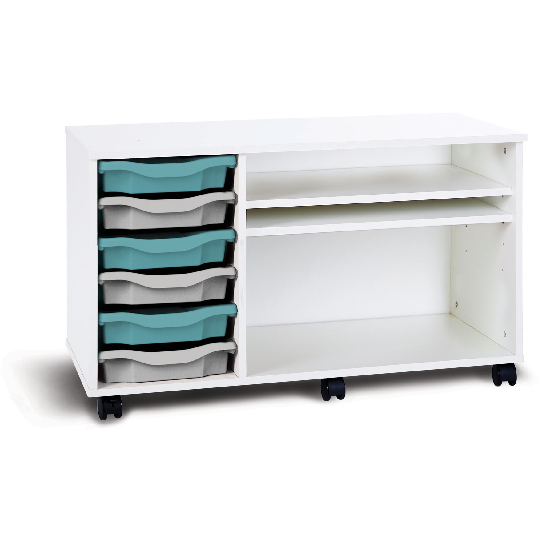 Monarch Premium™ 6 Single Tray, 2 Shelf Unit (Mobile) | theClassroom.co