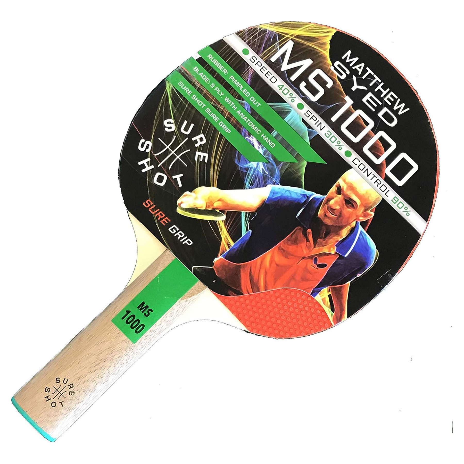 Sure Shot Matthew Syed 1000 Table Tennis Bat | theClassroom.co