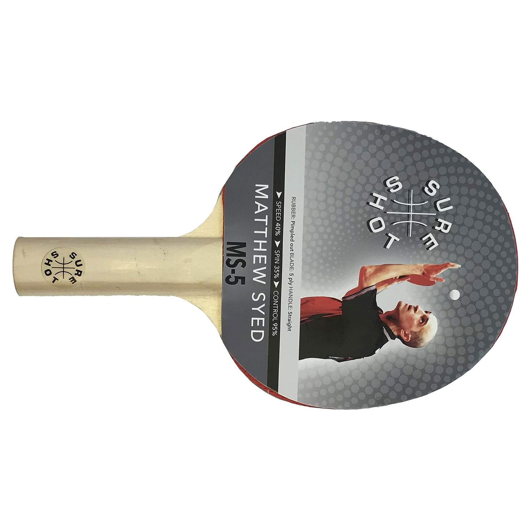 Sure Shot Matthew Syed 5 Table Tennis Bat | theClassroom.co