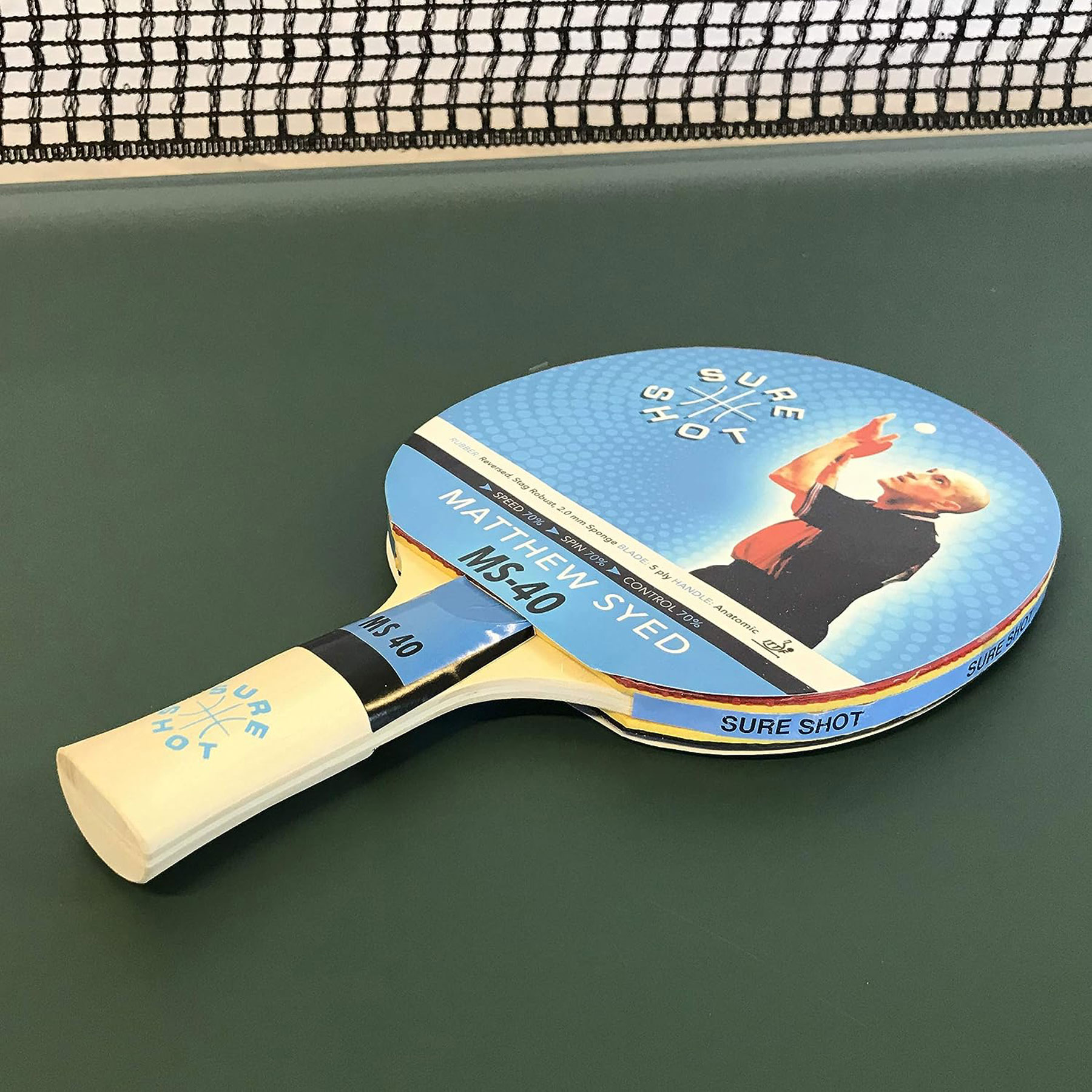 Sure Shot Matthew Syed 40 Table Tennis Bat | theClassroom.co