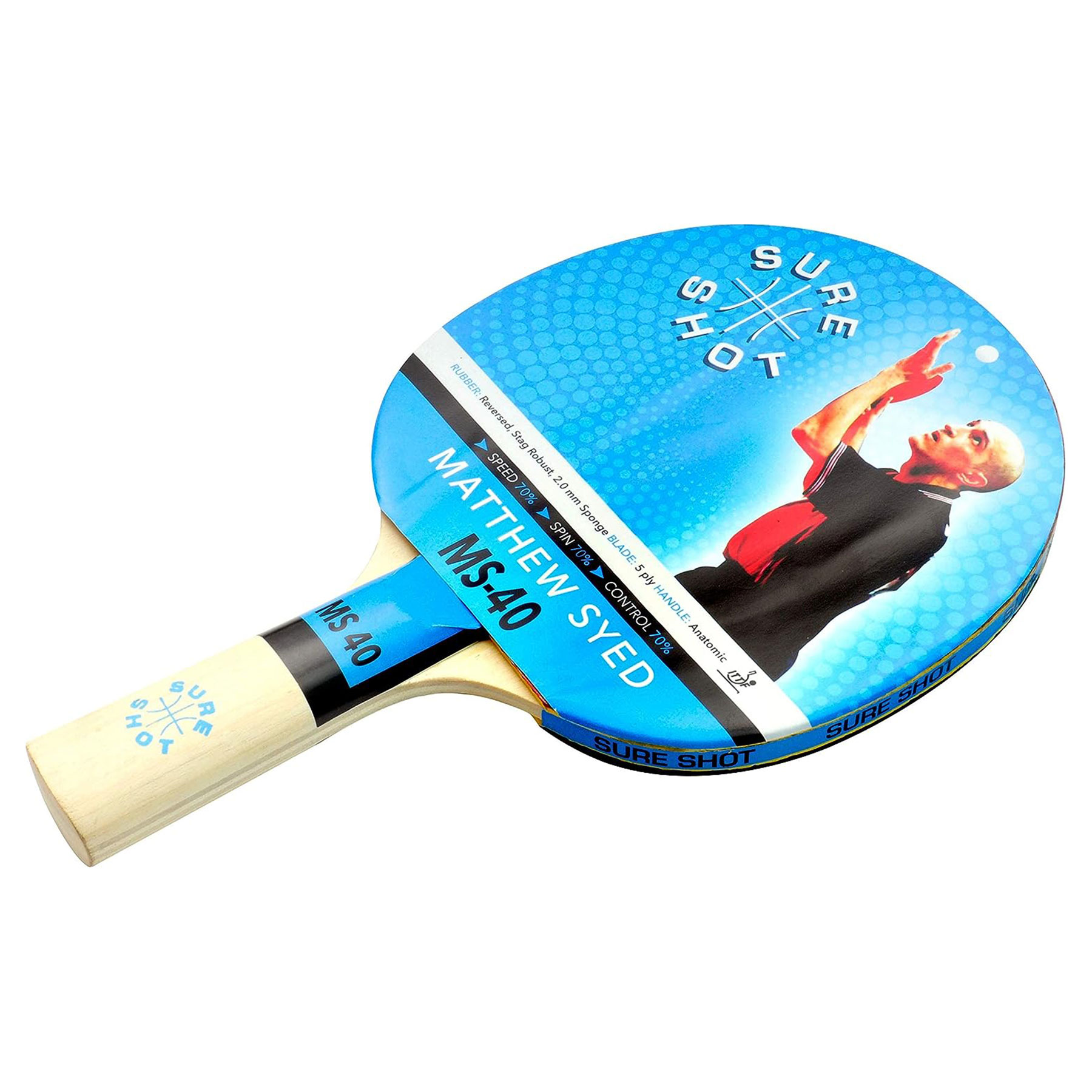 Sure Shot Matthew Syed 40 Table Tennis Bat | theClassroom.co