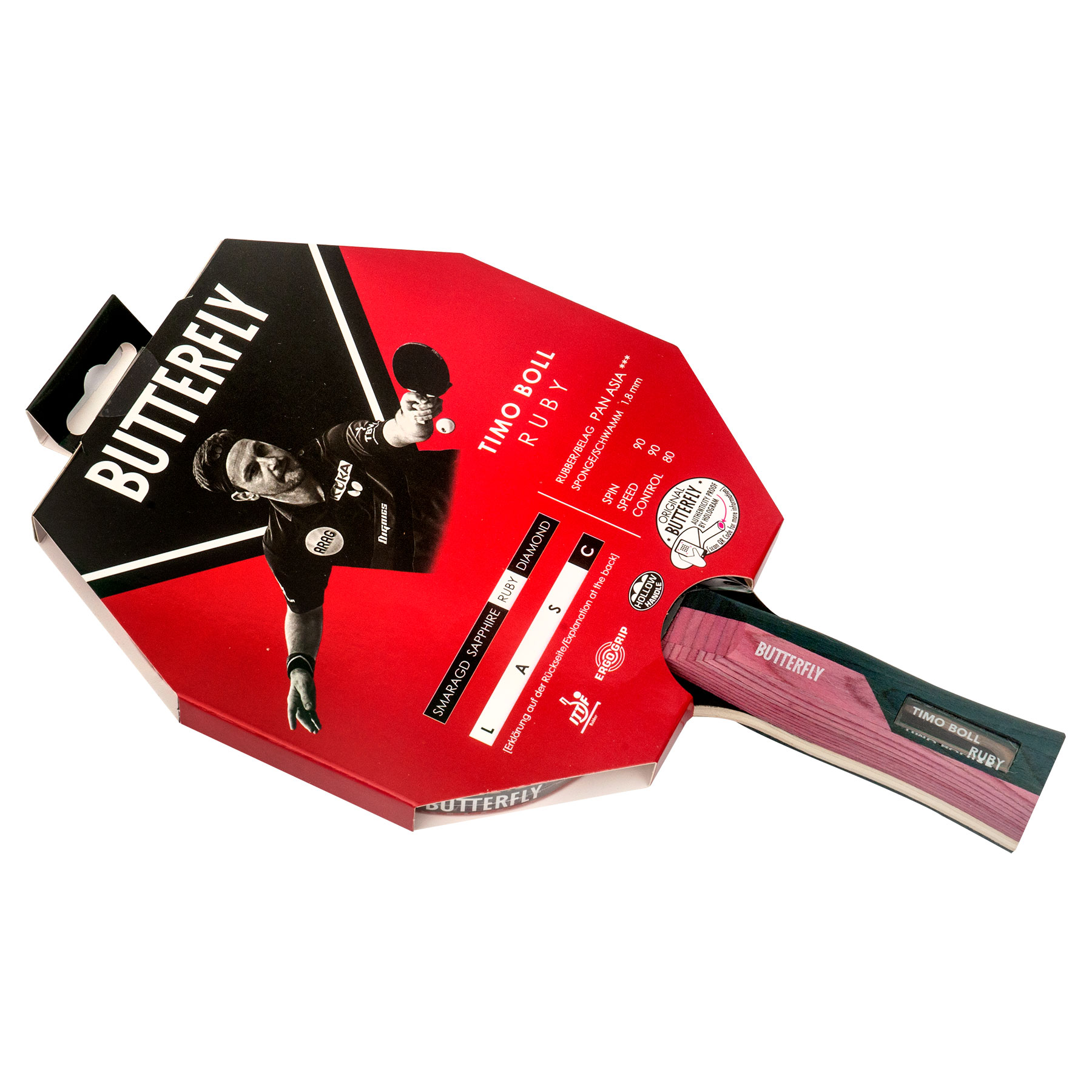 Butterfly Timo Boll Ruby Table Tennis Bat | theClassroom.co