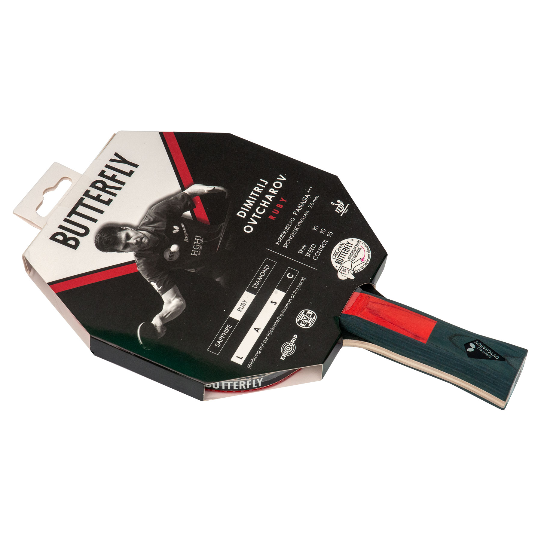 Butterfly Dimitrij Ovtcharov Ruby Table Tennis Bat | theClassroom.co