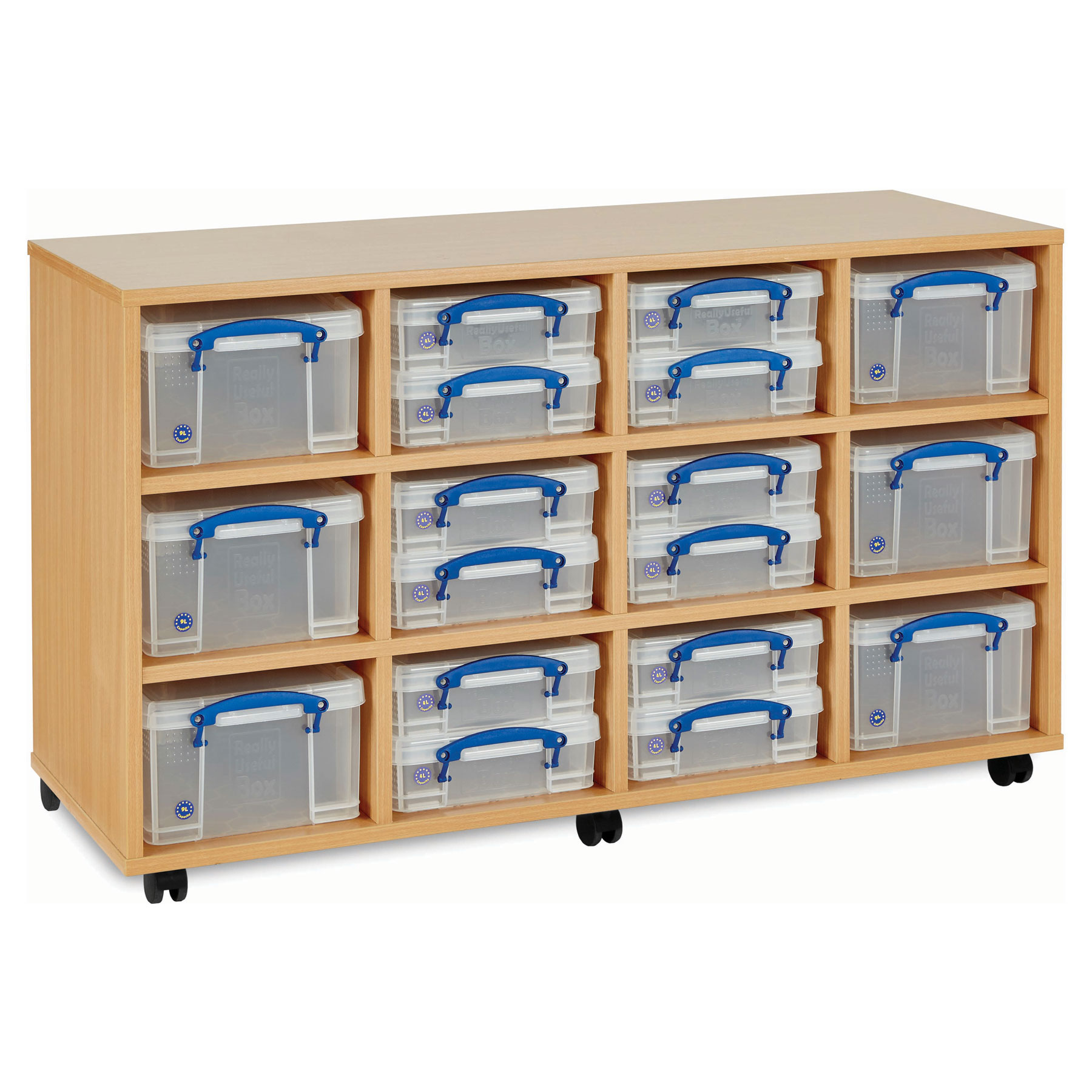 12 x 4L / 6 x 9L Combination Really Useful Box Storage Unit ...