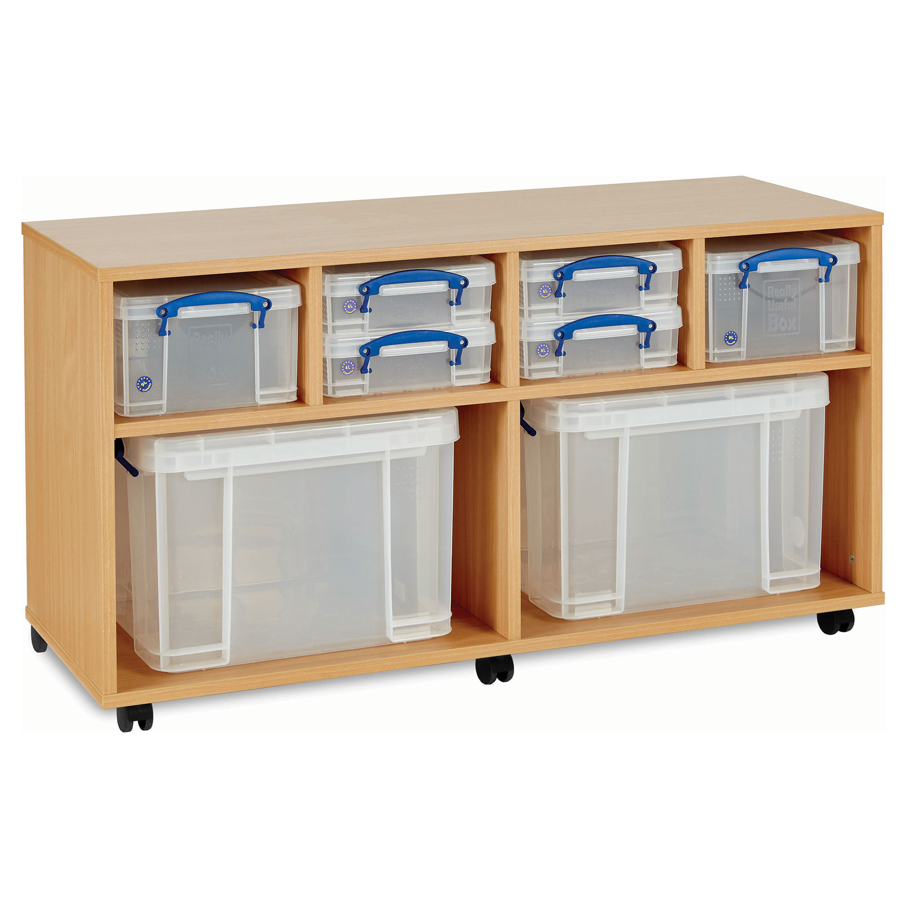 4 x 4L / 2 x 9L / 2 x 35L Really Useful Box Storage Unit