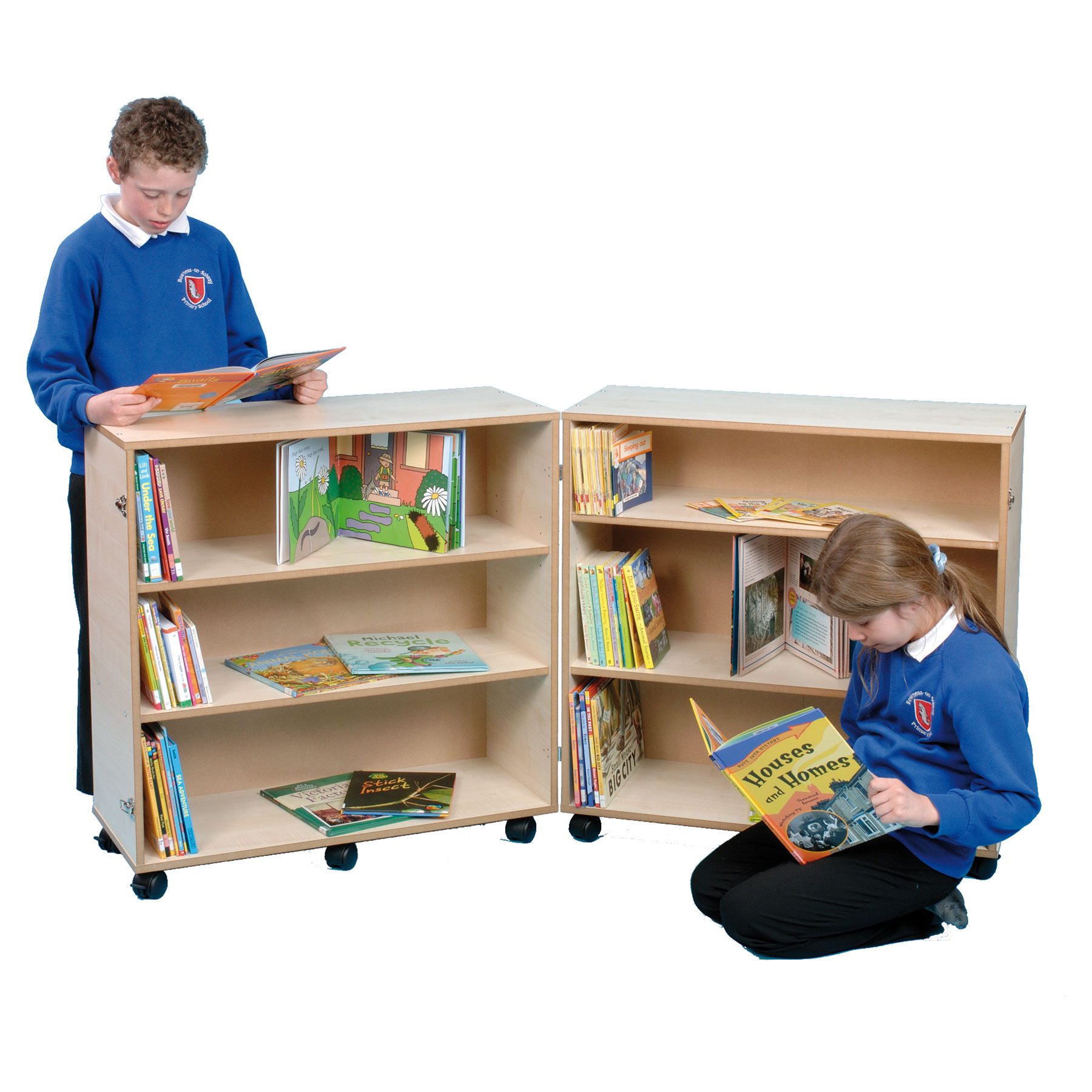 Free Standing Classroom Hinged 3 Shelf Unit | theClassroom.co
