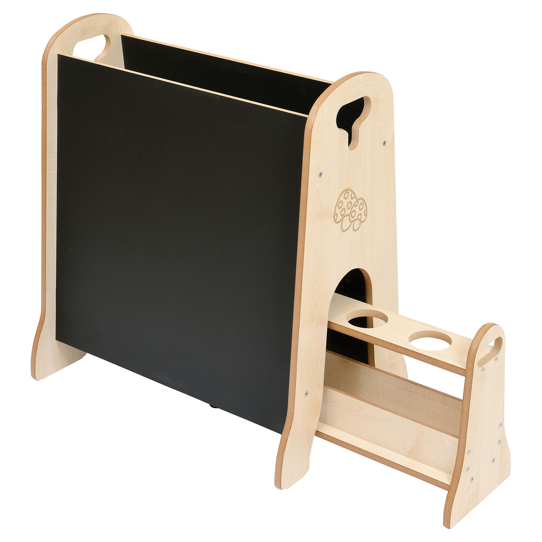 Children's Blackboard / Whiteboard Mini Easel + Storage Trolley ...