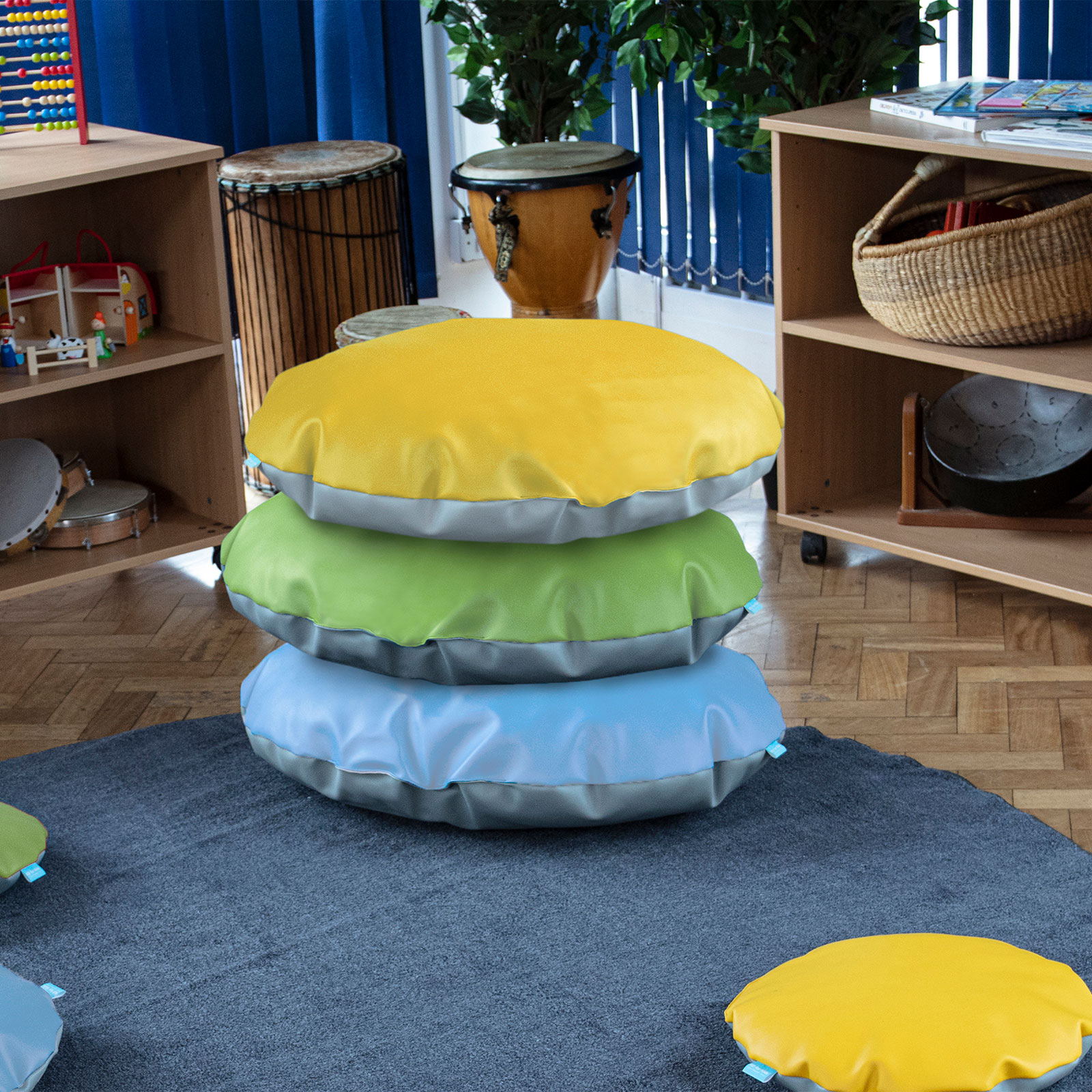 Early Years Large Floor Cushions (Pack of 3) | theClassroom.co