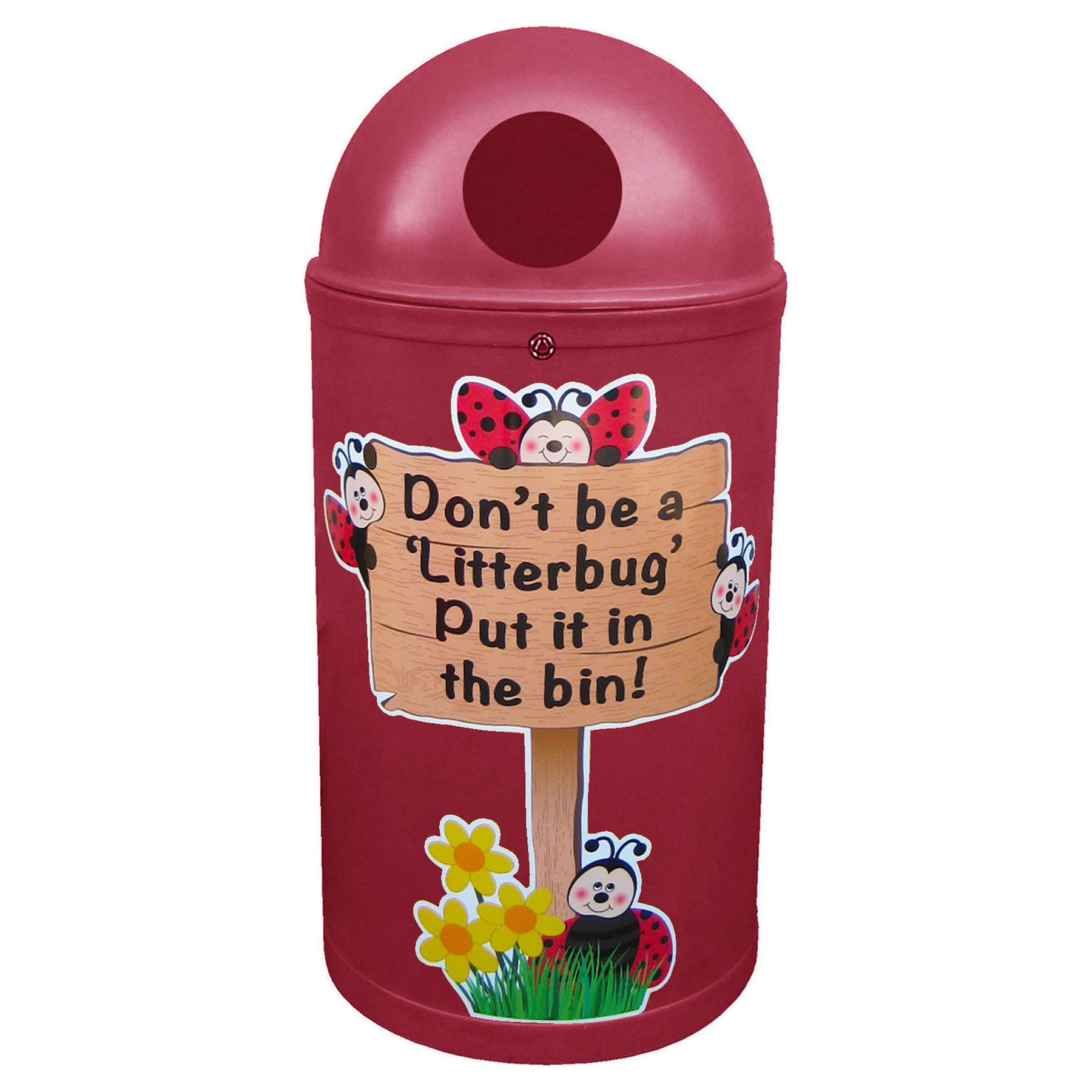 Slimline Classic Micro Litter Bin with Litterbugs 42 Litre ...