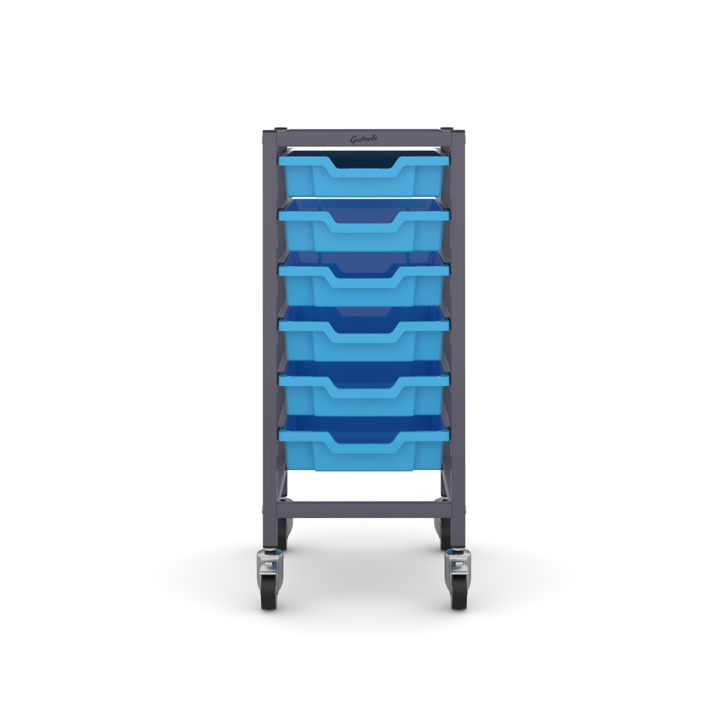 Science Bench Height Single Trolley - 6 Shallow Trays | theClassroom.co