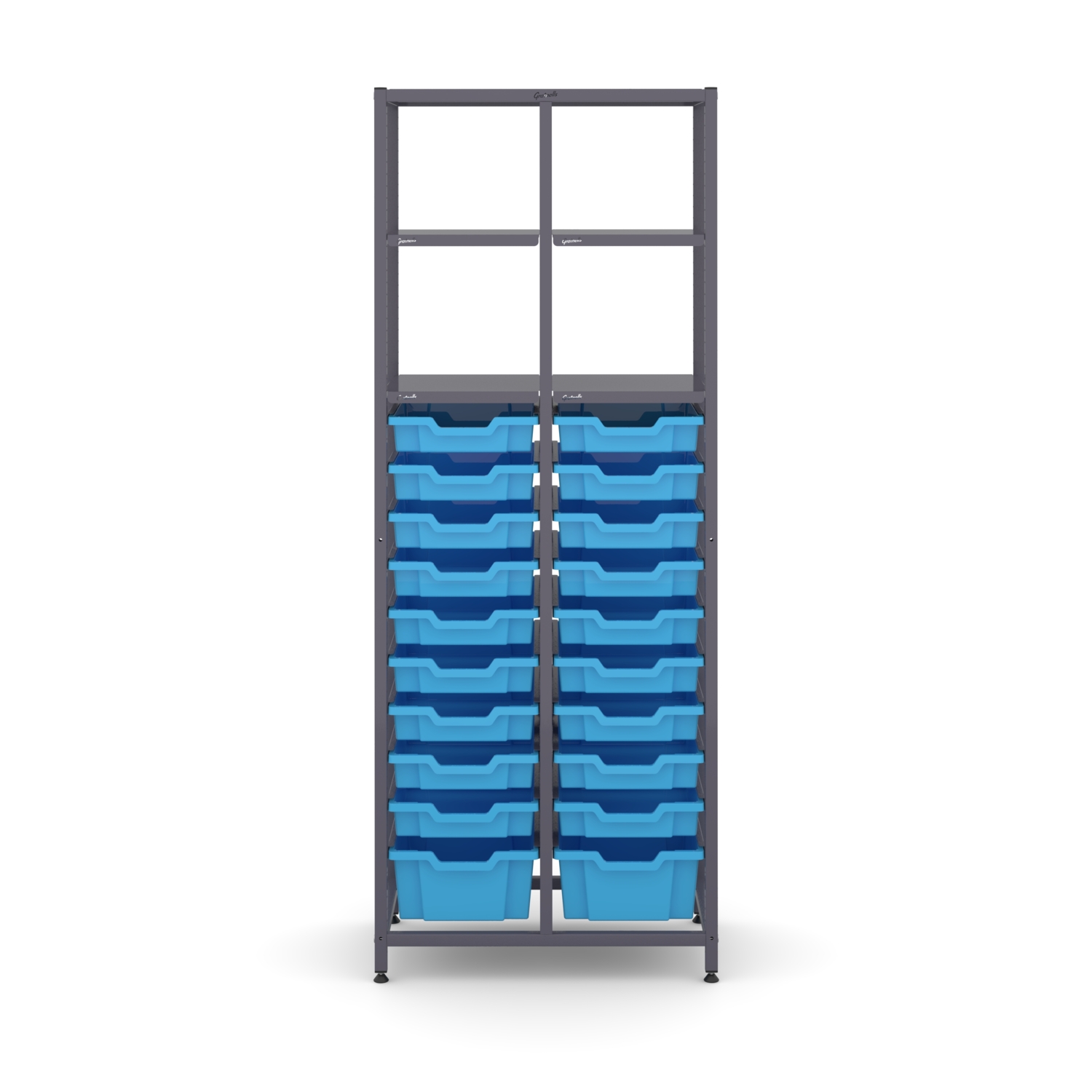 Science Tall Double Frame - 4 Shelves 2 Deep & 18 Shallow Trays ...
