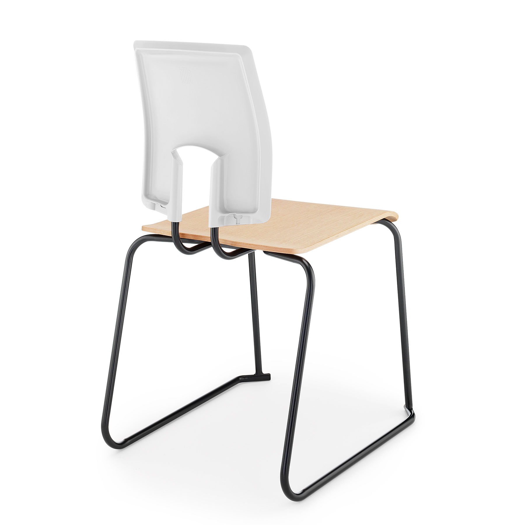 SE Classic School Classroom Skid-Base Chair + Wooden Seat | theClassroom.co