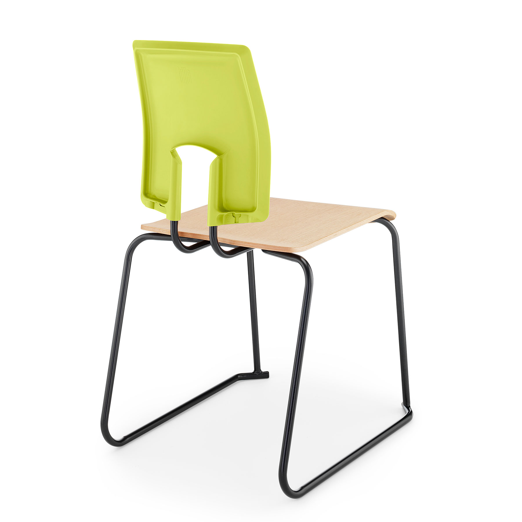 SE Classic School Classroom Skid-Base Chair + Wooden Seat | theClassroom.co