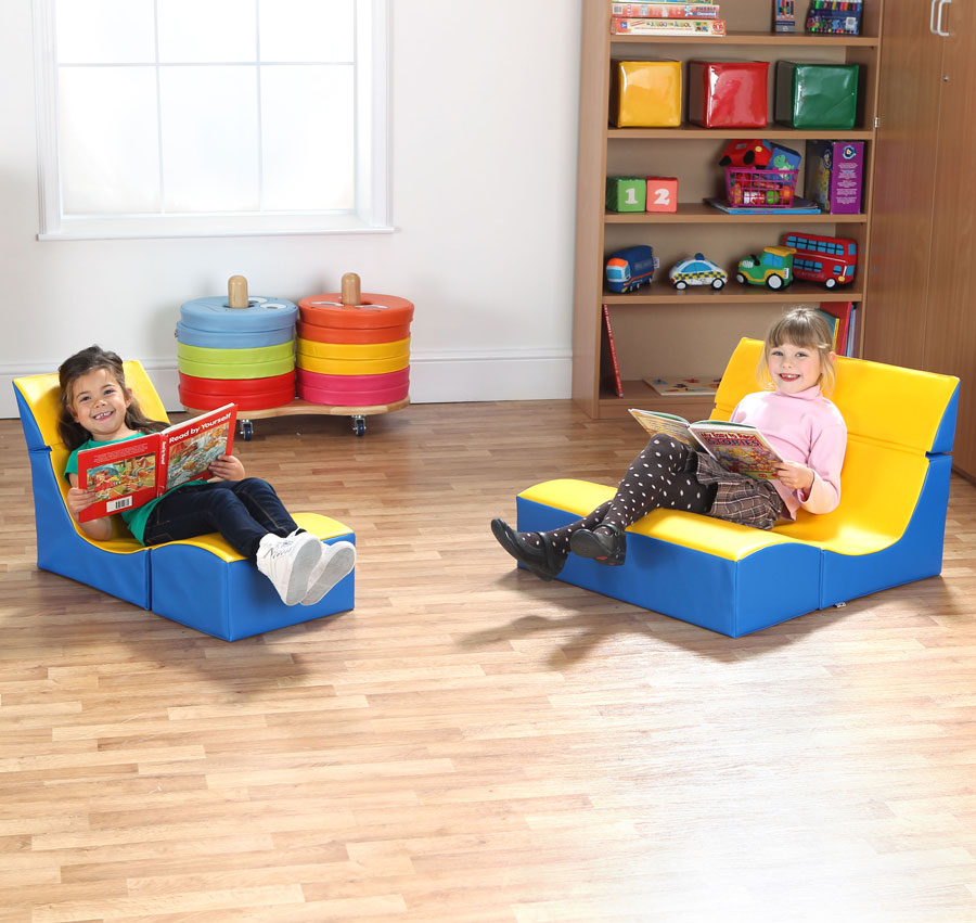 Ergo Vari™ Single/Chair Blue/Yellow | theClassroom.co