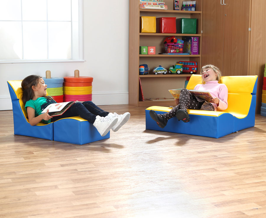 Ergo Vari™ Single/Chair Blue/Yellow | theClassroom.co