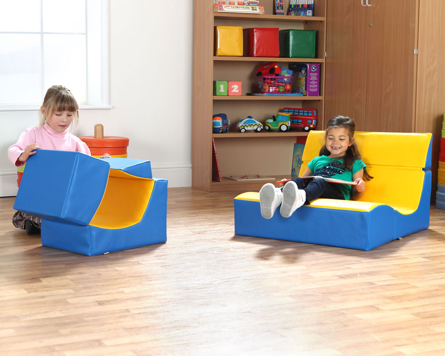 Ergo Vari™ Single/Chair Blue/Yellow | theClassroom.co