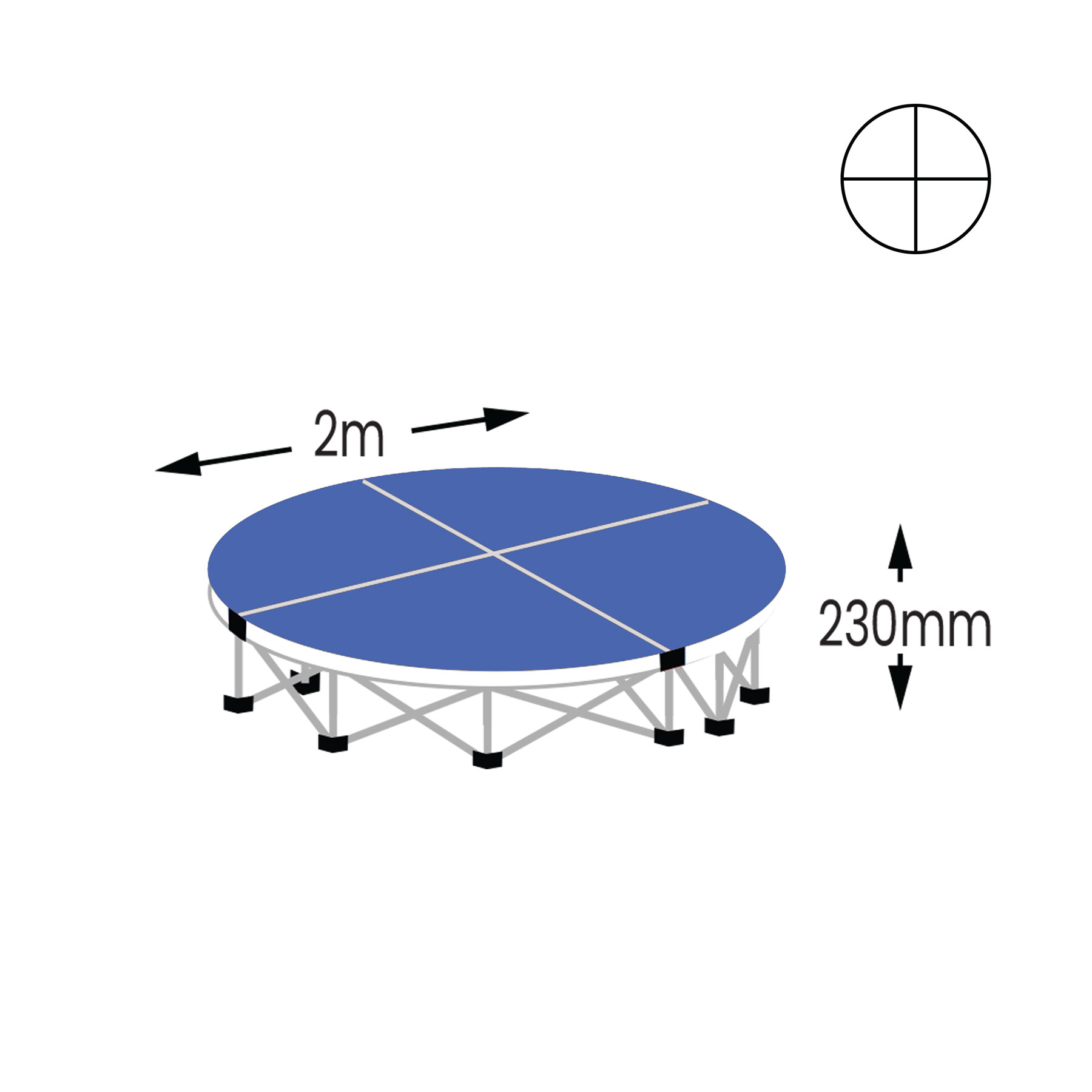 Gopak Ultralight Round Drum Riser Carpeted | theClassroom.co