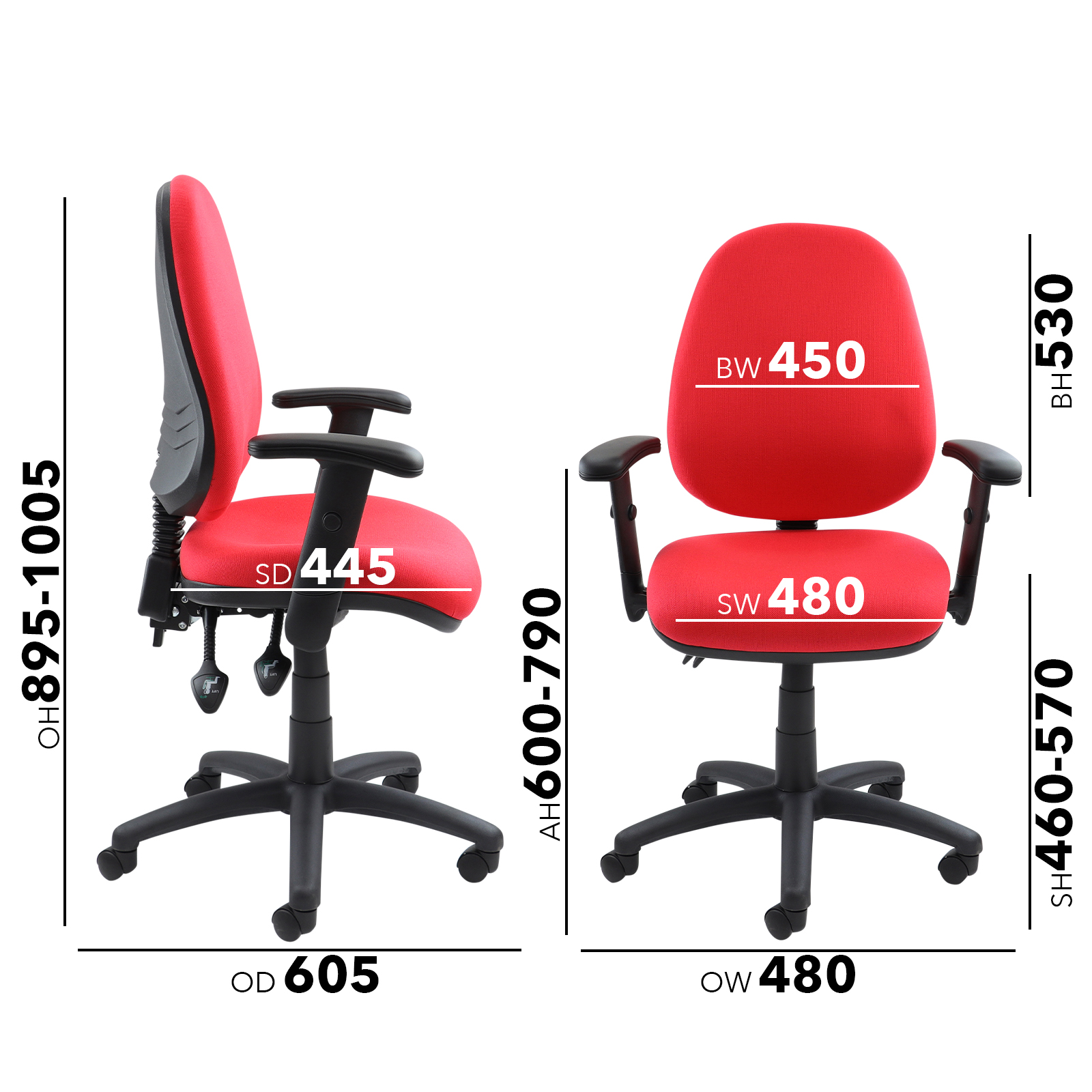 Vantage 100 2 lever PCB Operators Chair | theClassroom.co
