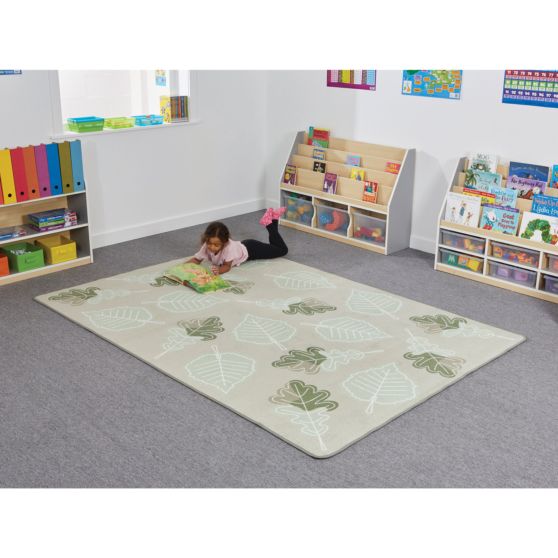 Abstract Leaf Classroom Rug | theClassroom.co